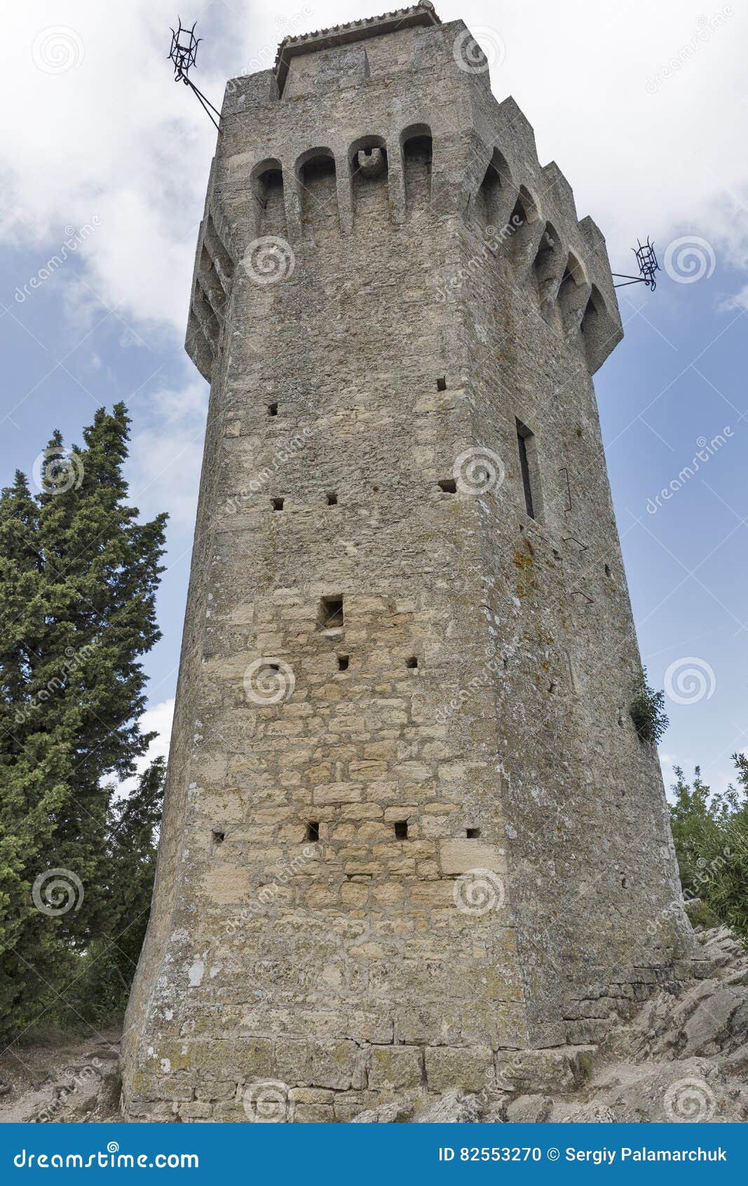 Montale Tower in San Marino. Stock Photo - Image of ancient, attraction ...