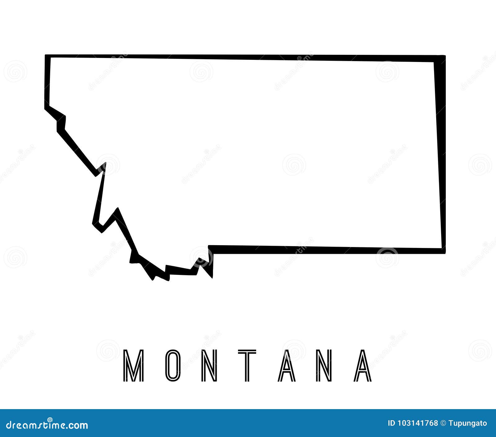 Montana Outline Clip Art