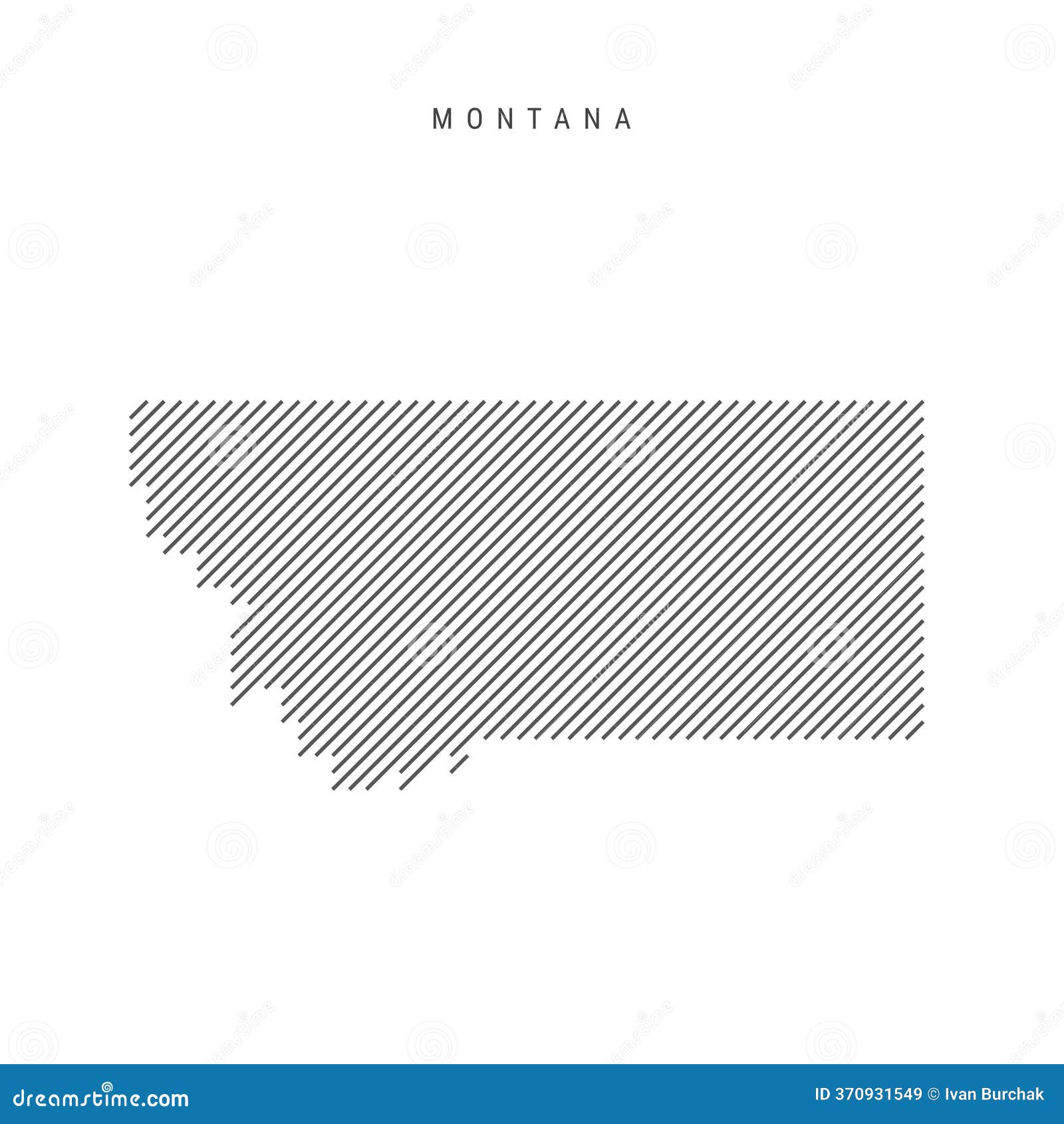 Montana Black Vector Outline Polygonal Triangle Map | CartoonDealer.com ...
