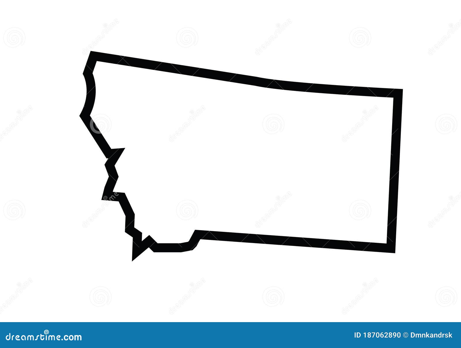 Montana Outline Map Stock Image | CartoonDealer.com #130697443