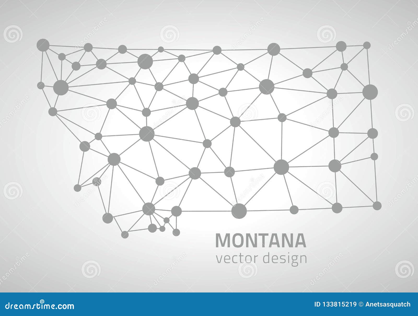 Montana Map Outline Vector Design Template. Editable Stroke ...