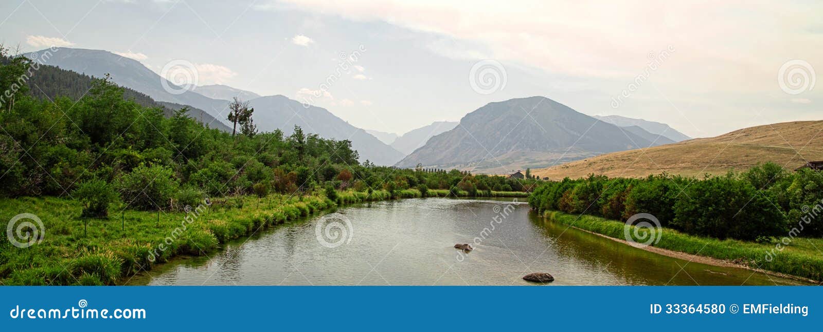 Montana River Panoramic stock photo. Image of mountains - 33364580
