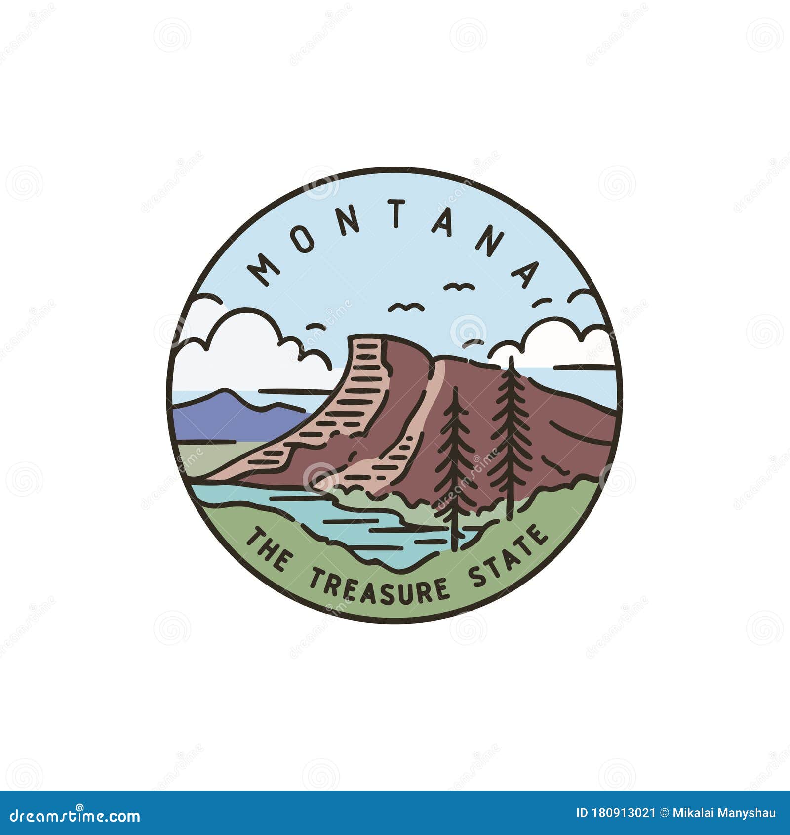 Montana Map Vector Illustration | CartoonDealer.com #224300434