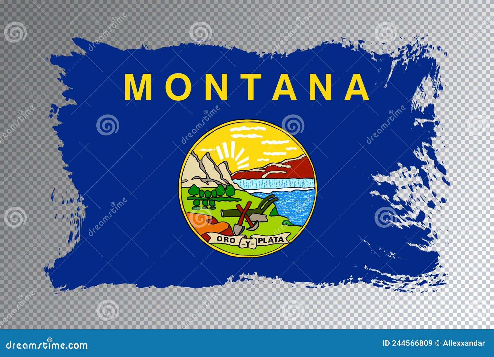 Montana State Flag, Montana Flag Stock Illustration - Illustration of ...