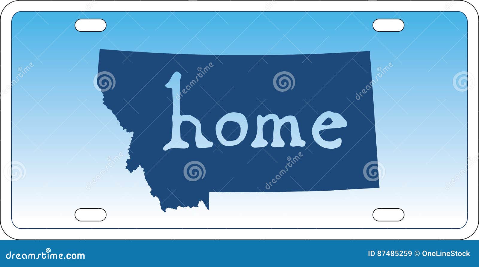 Montana State License Plate Vector Stock Vector - Illustration of pride ...