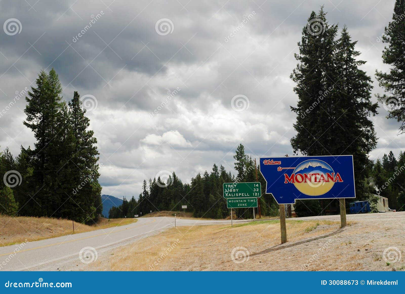 Welcome to Montana stock image. Image of tree, montana - 30088673