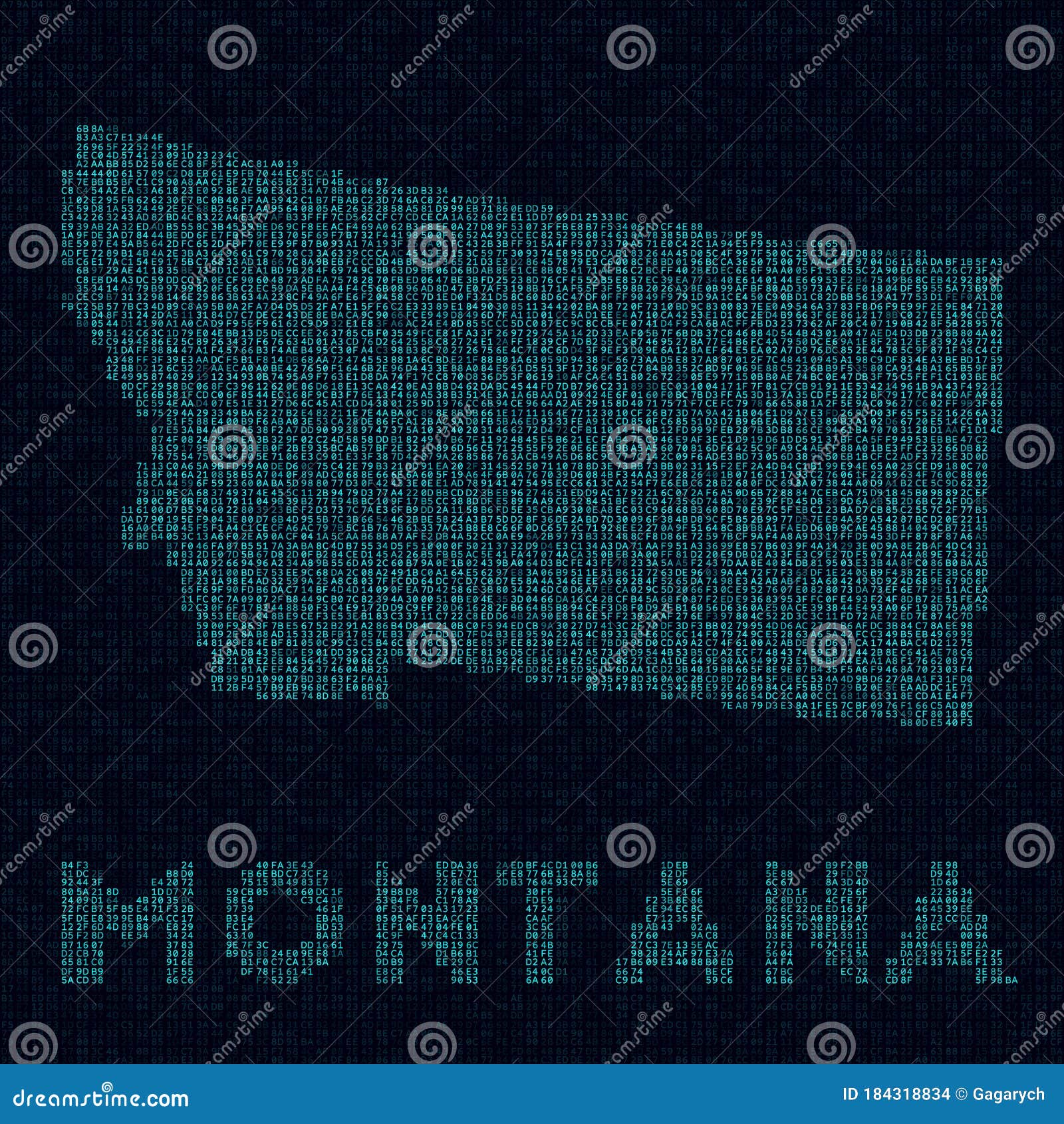 Montana tech map. stock vector. Illustration of cyber - 184318834