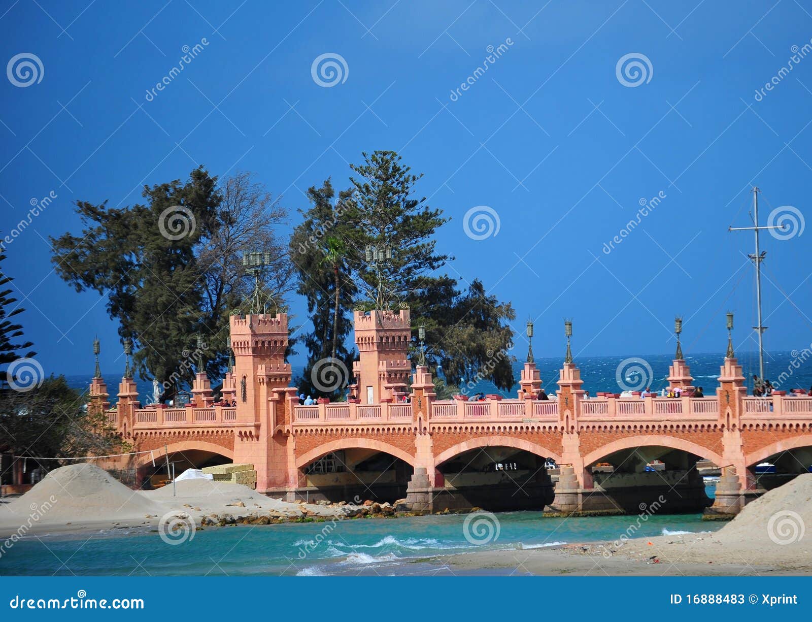 Montaza Bridge stock image. Image of montaza, side, sand - 16888483