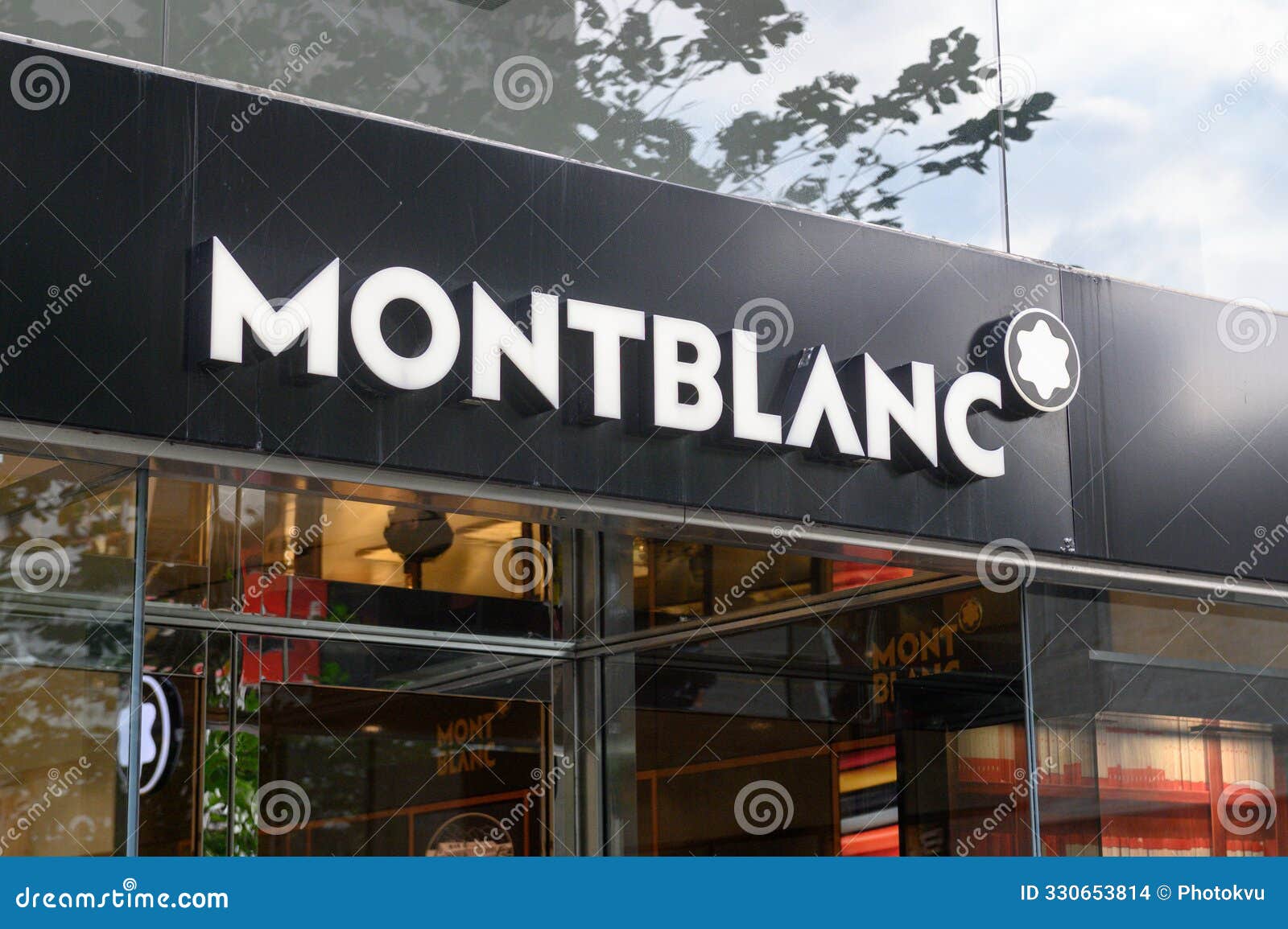 Montblanc Company Logo View Editorial Stock Image - Image of brand ...
