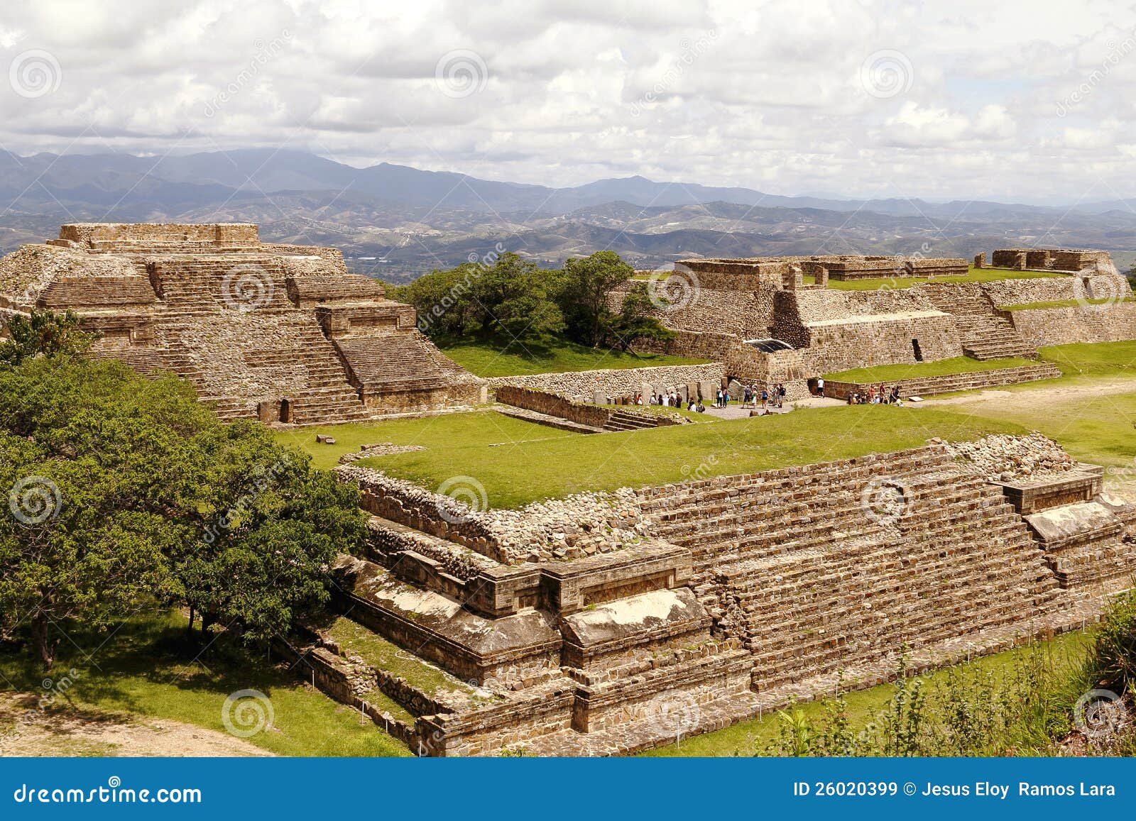 Monte Alban Pyramids in Oaxaca Mexico Stock Image - Image of mexican ...