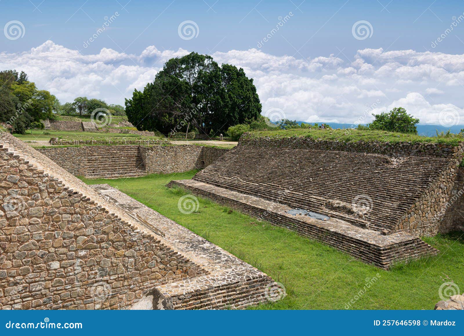 Monte Alban Archaeological Site, Oaxaca, Mexico Stock Photo - Image of ...