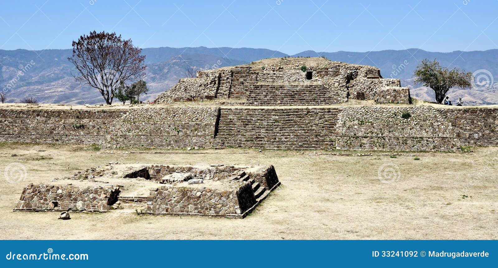 Monte Alban Ruins, Mexico. Pyramide Stock Photo - Image of pyramid ...