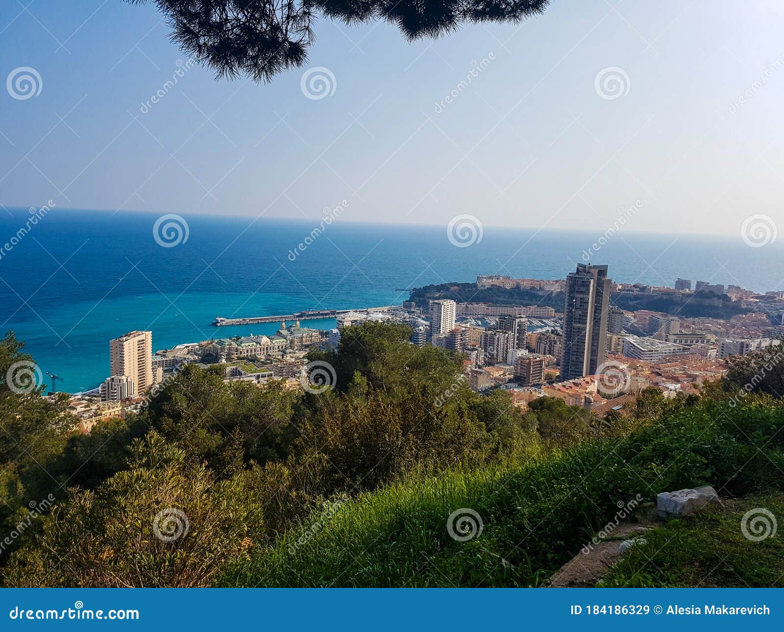 Monte-Carlo, District of Monaco, Top View Stock Image - Image of rock ...