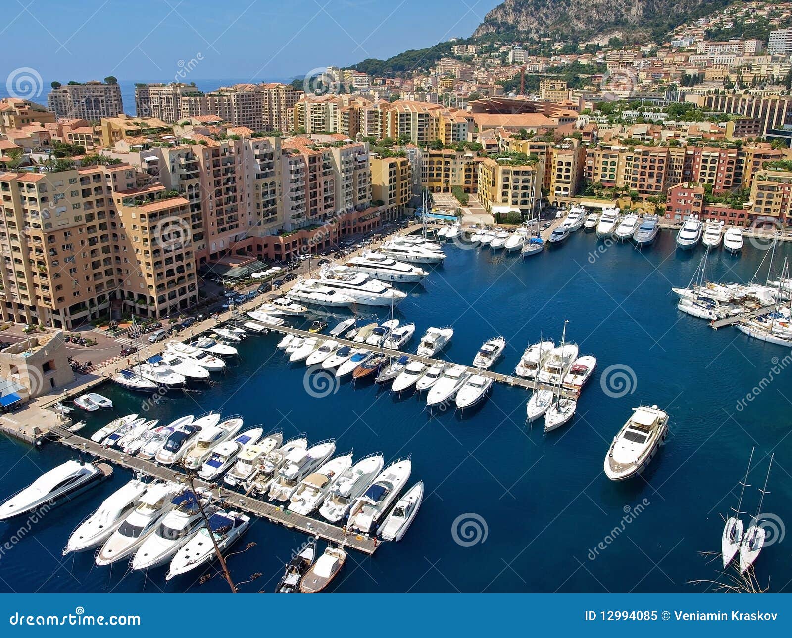 Monte Carlo port stock image. Image of fontvieille, buildings - 12994085