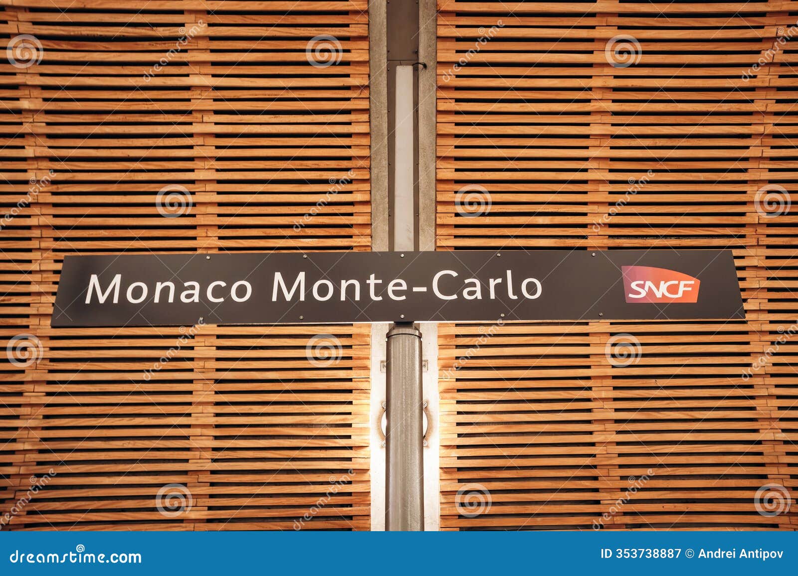 Monaco Monte Carlo Train Station Editorial Photography - Image of ...