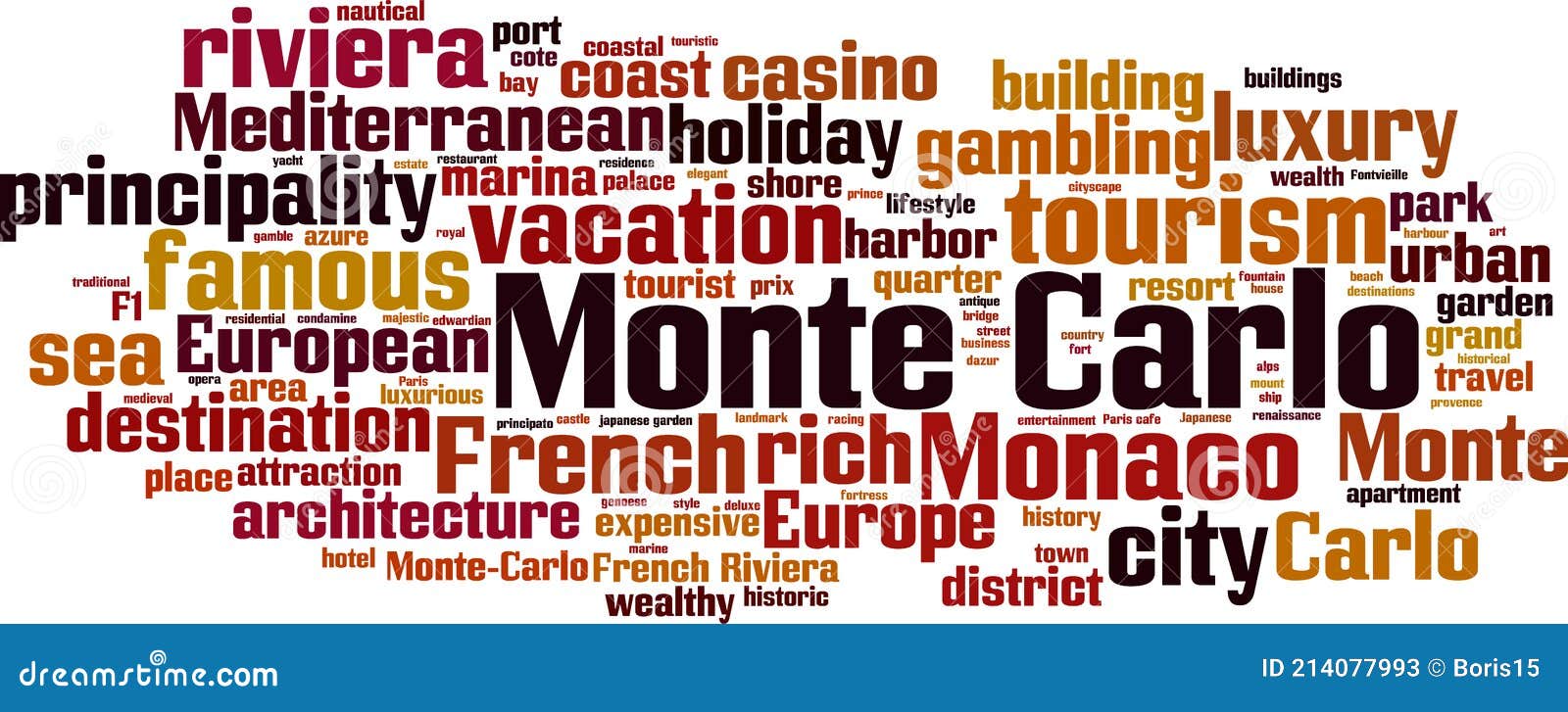 Monte Carlo word cloud stock vector. Illustration of residential ...