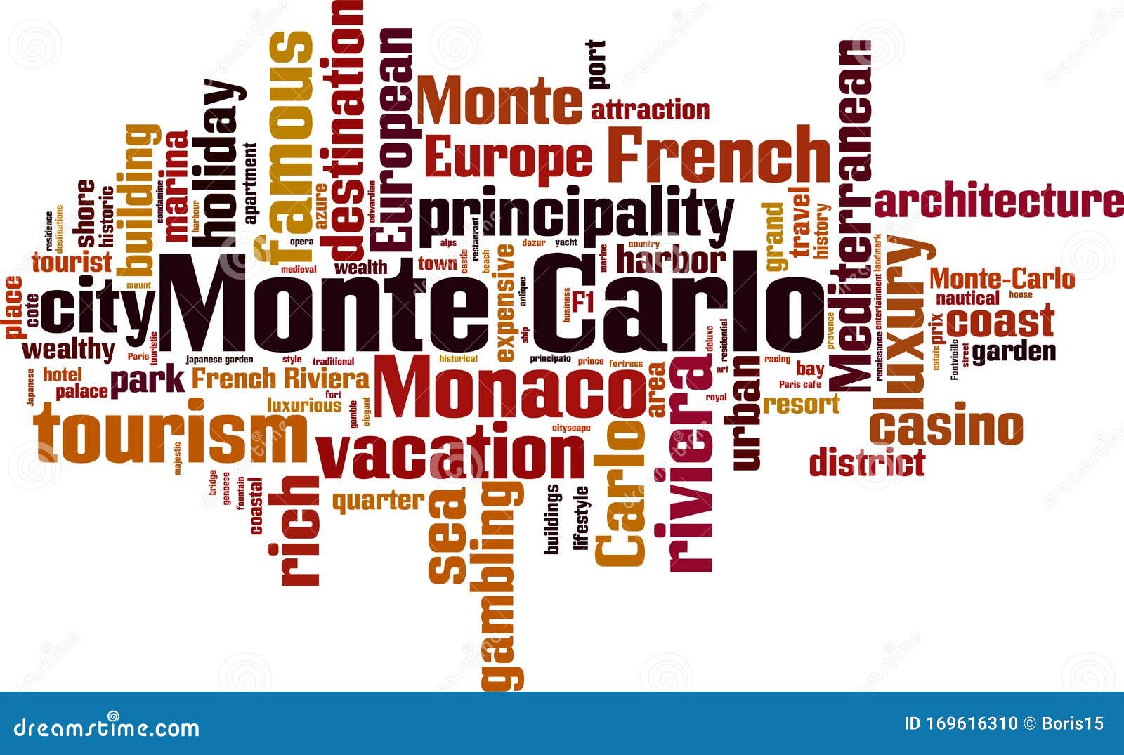 Monte Carlo word cloud stock vector. Illustration of rich - 169616310