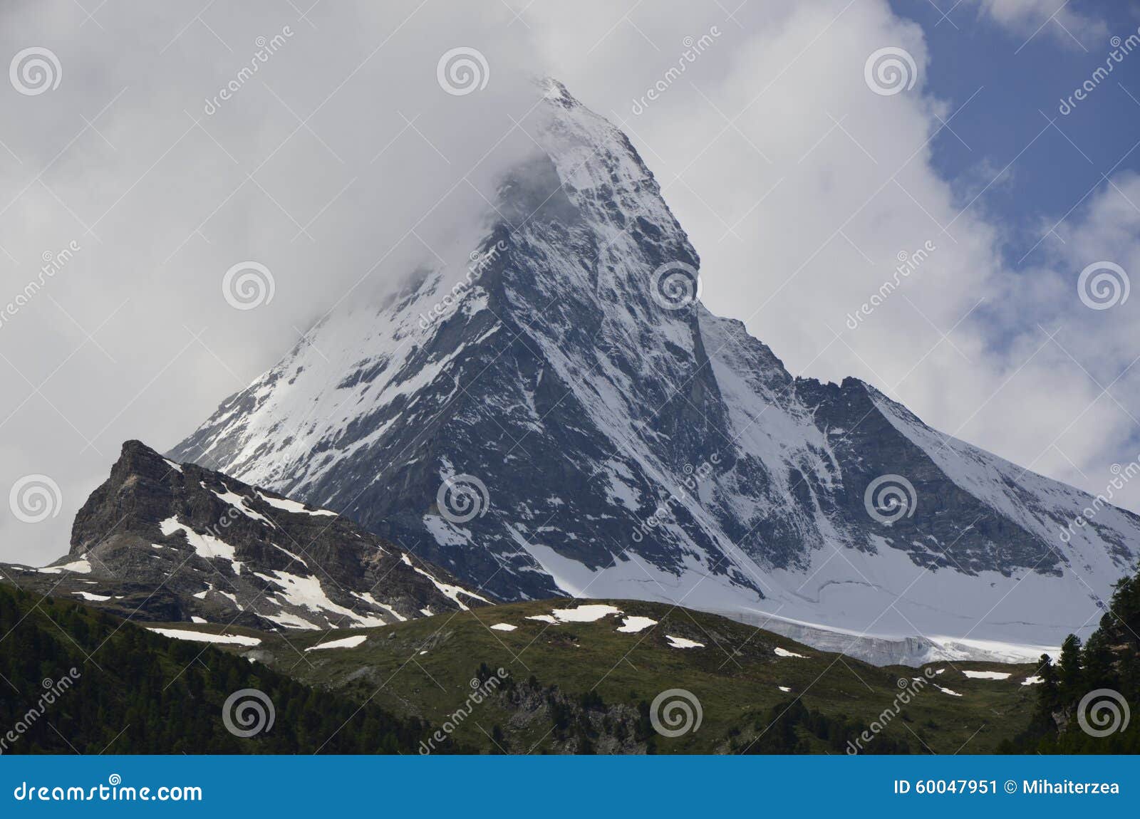 Monte cervino stock image. Image of mountain, alps, sight - 60047951
