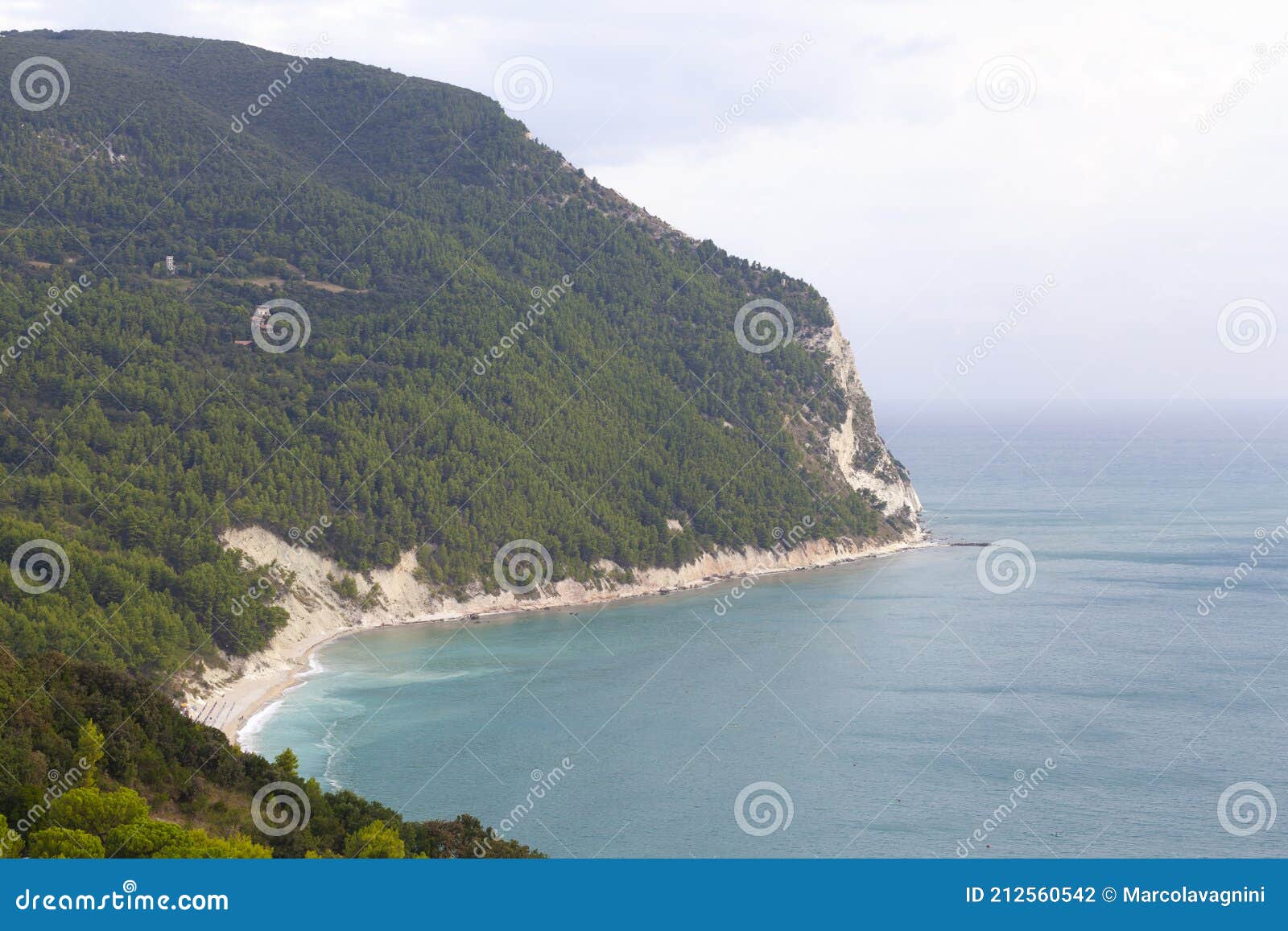 Monte Conero Coastline View Stock Photo - Image of ancona, beach: 212560542