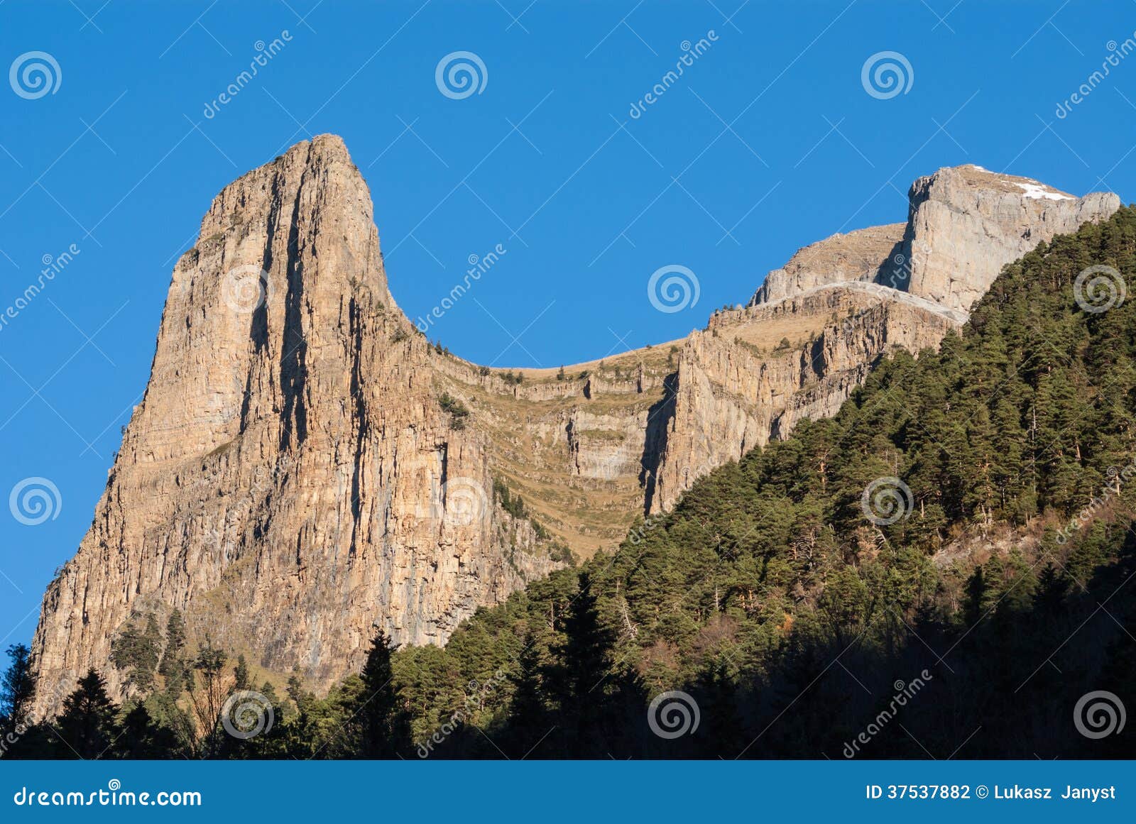 Monte Perdido in Ordesa National Park, Huesca. Spain Stock Photo ...