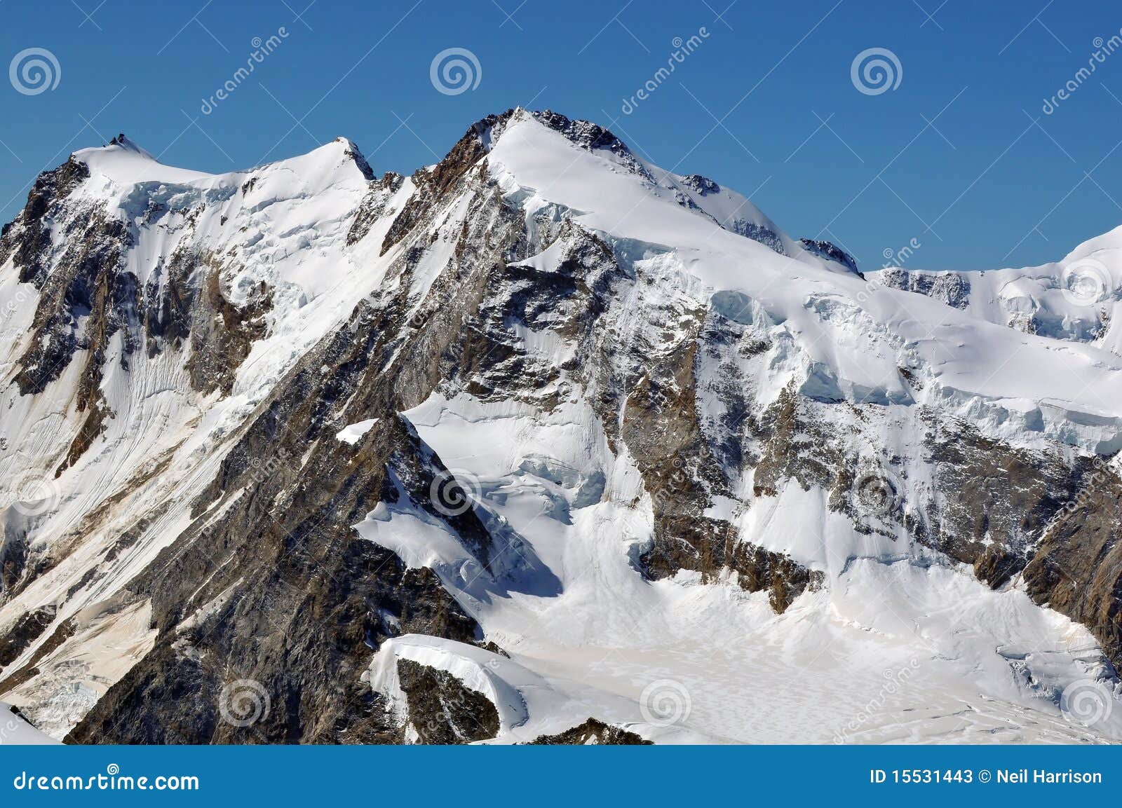 Monte Rosa imagen de archivo. Imagen de hielo, suiza - 15531443