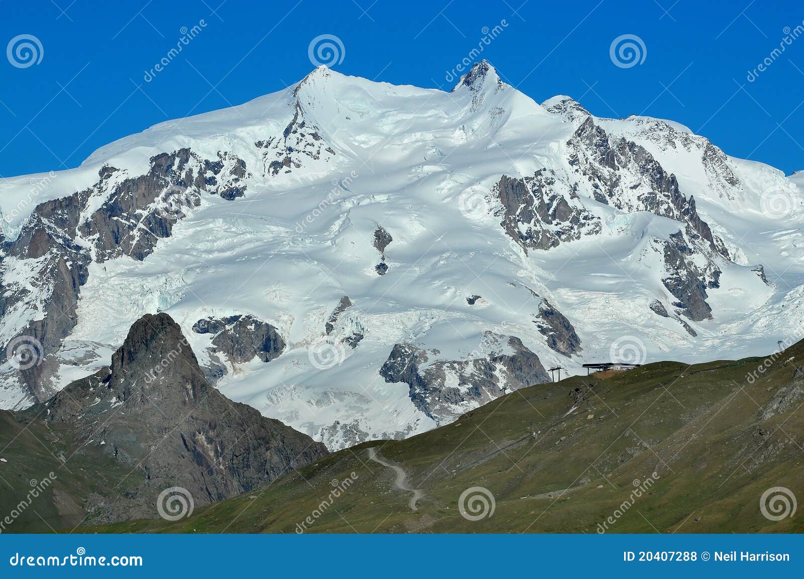 The Monte Rosa stock photo. Image of ridge, rose, serac - 20407288