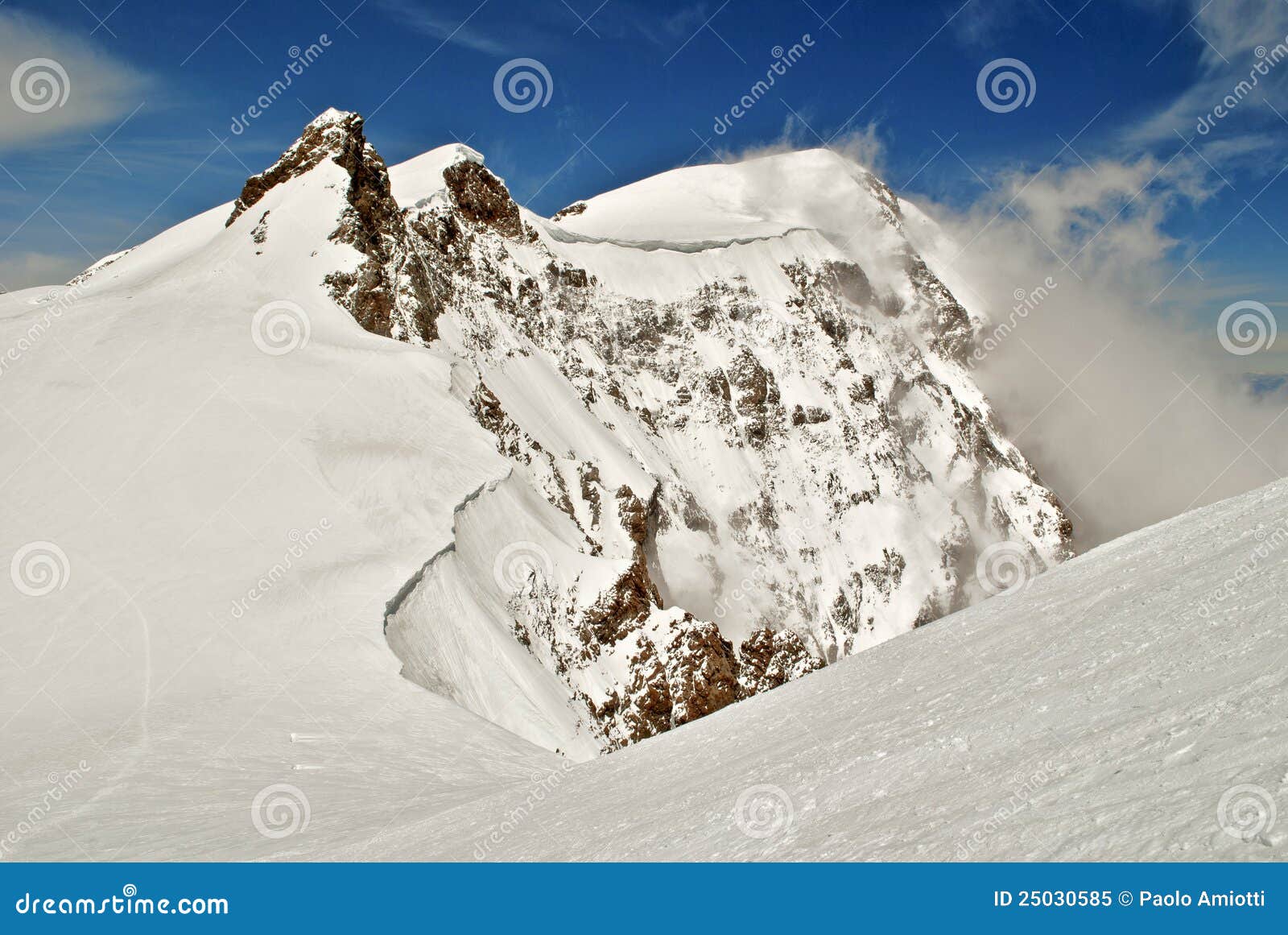 Monte rosa stock image. Image of ridge, summit, mountaineering - 25030585