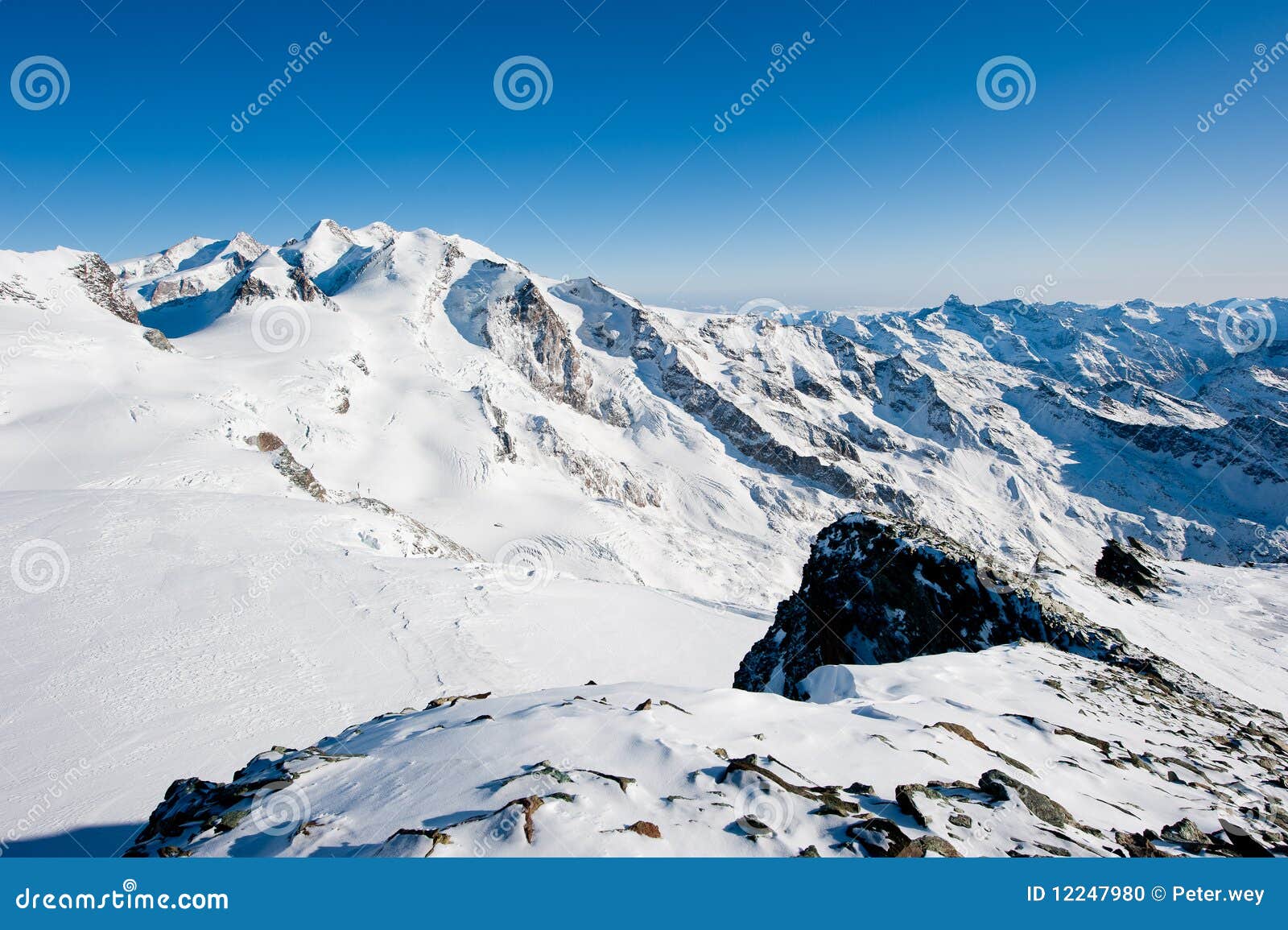Monte Rosa from Gobba Di Rollin Stock Photo - Image of horizon, pollux ...