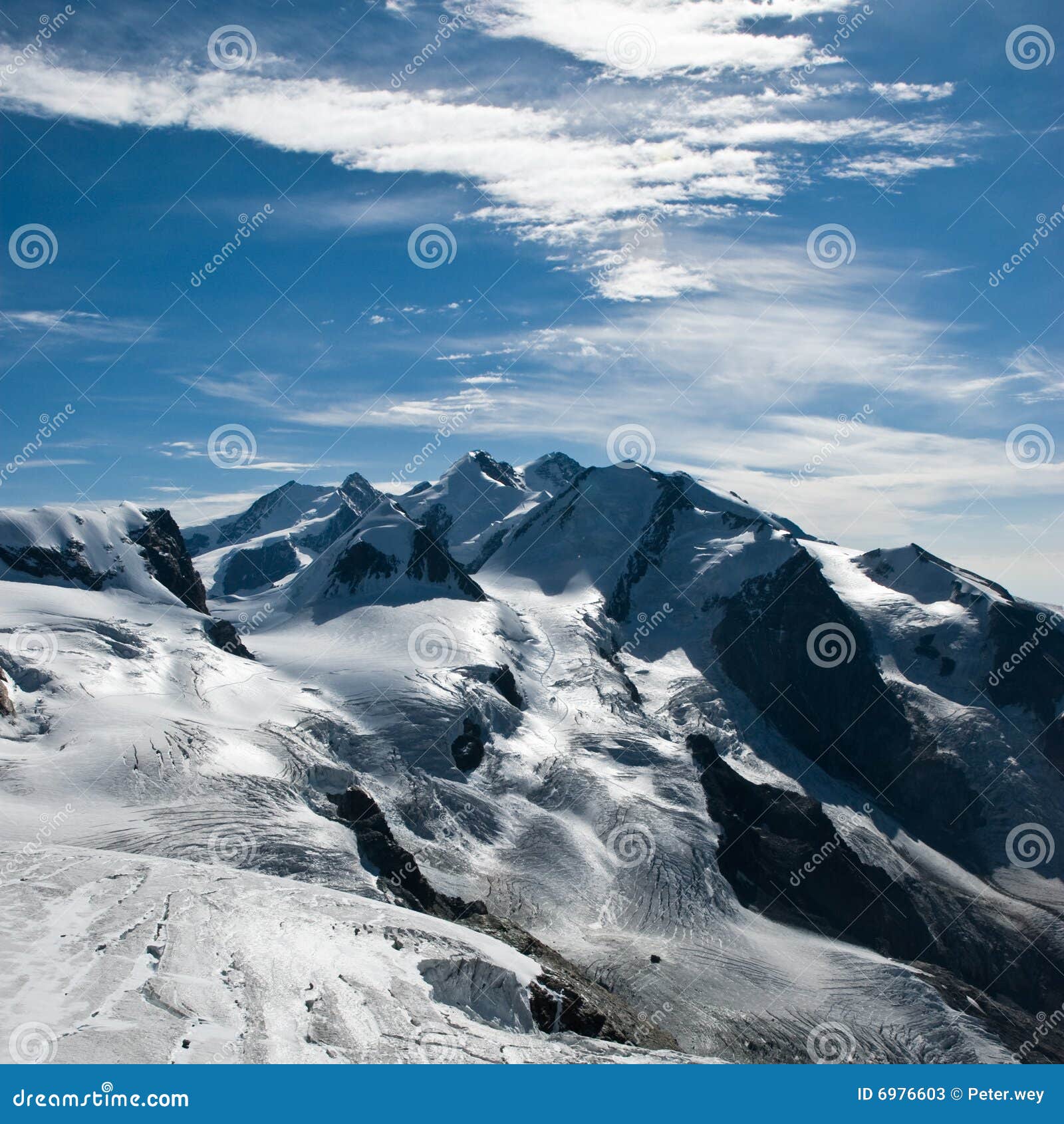 Monte rosa mountain range stock image. Image of peak, glacier - 6976603