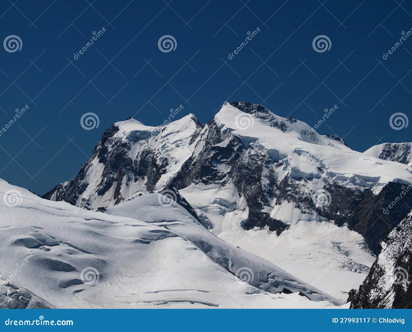 Monte Rosa Mountain Ridge stock image. Image of cold - 27993117