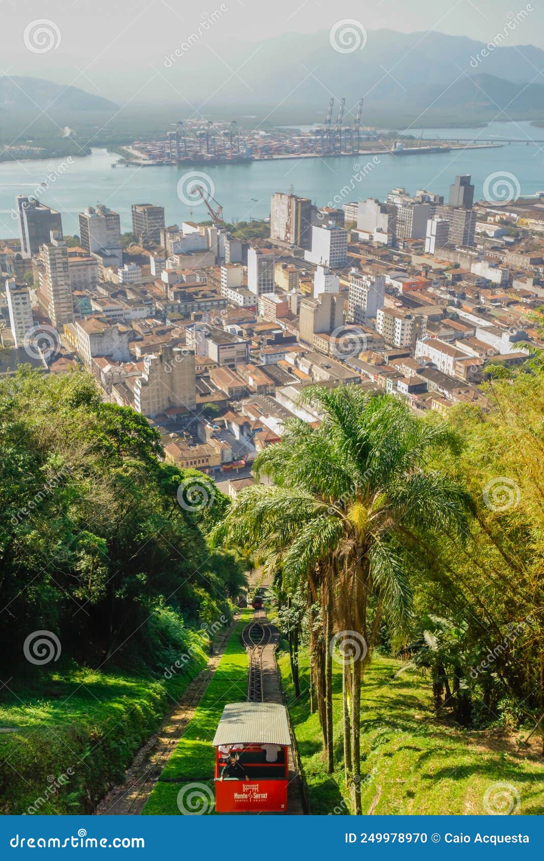Monte Serrat Funicular Cable Railway in Santos, Brazil Editorial Image ...