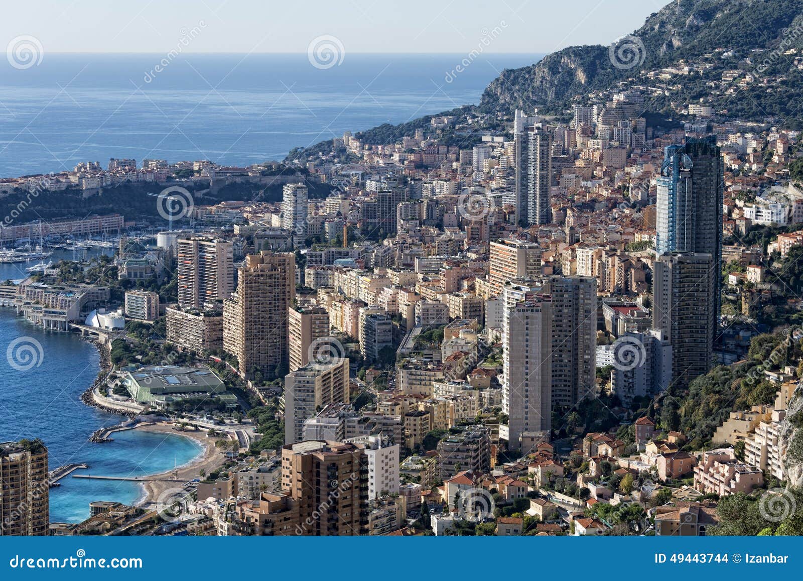 Montecarlo monaco panorama stock photo. Image of mountain - 49443744