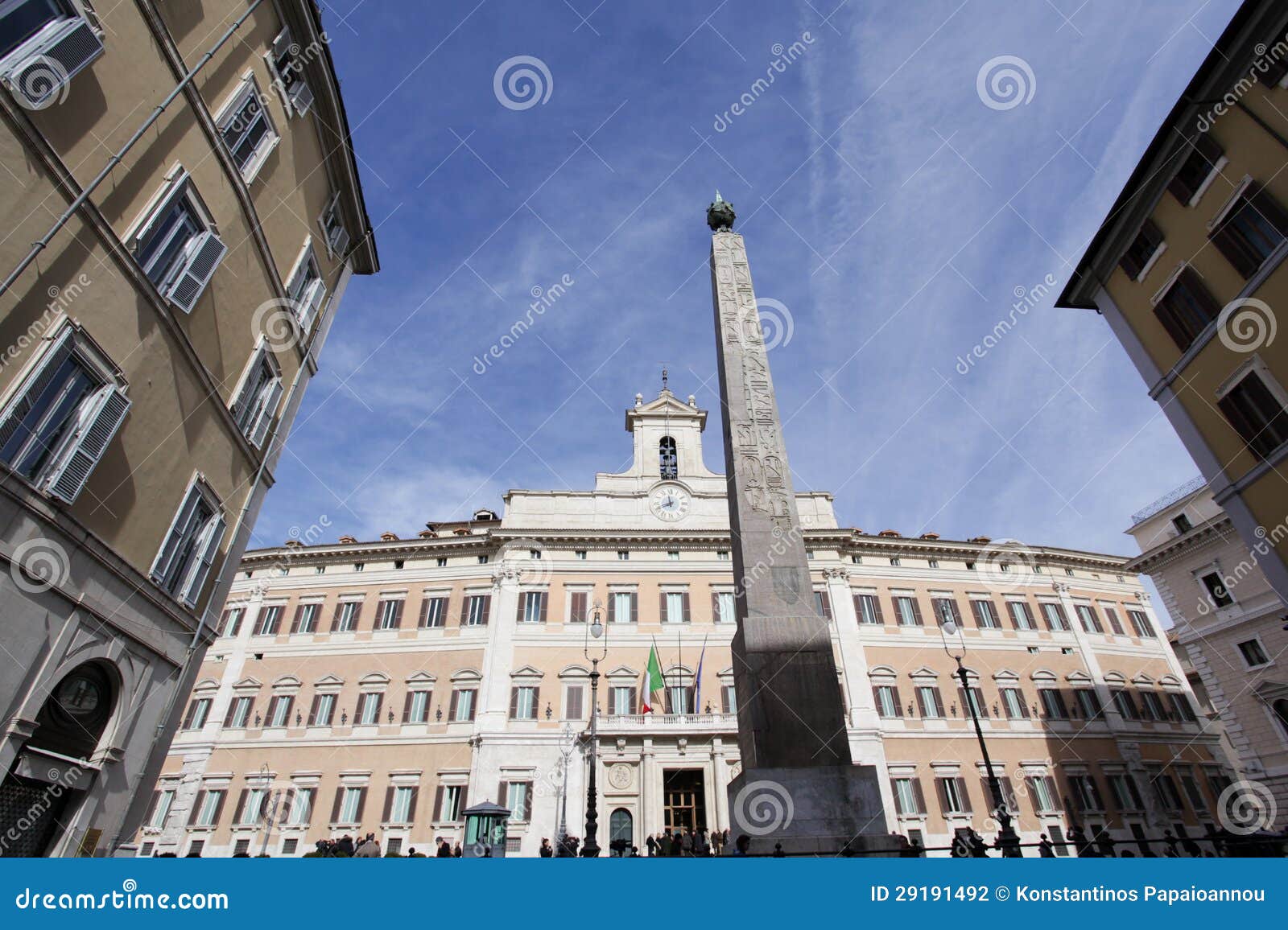 Montecitorio Palace in Rome Editorial Photography - Image of italian ...