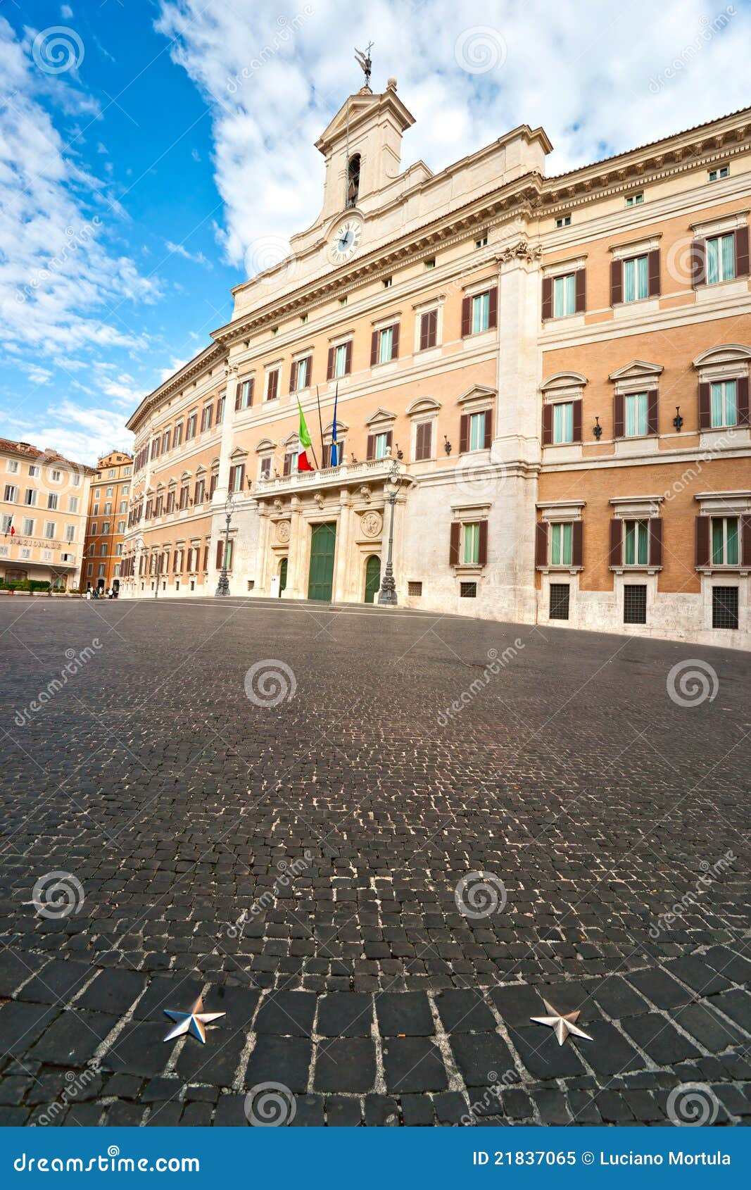 Montecitorio Palace, Rome, Italy. Stock Image - Image of obelisk ...