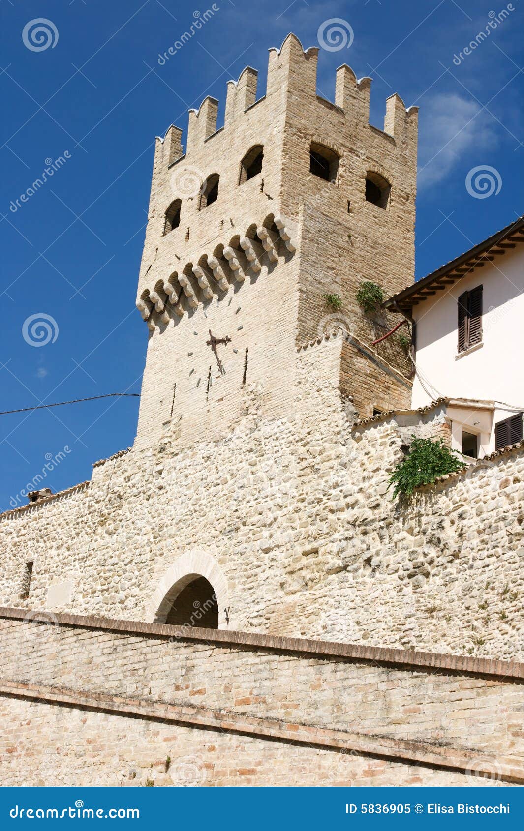 Montefalco tower stock image. Image of minutes, destination - 5836905