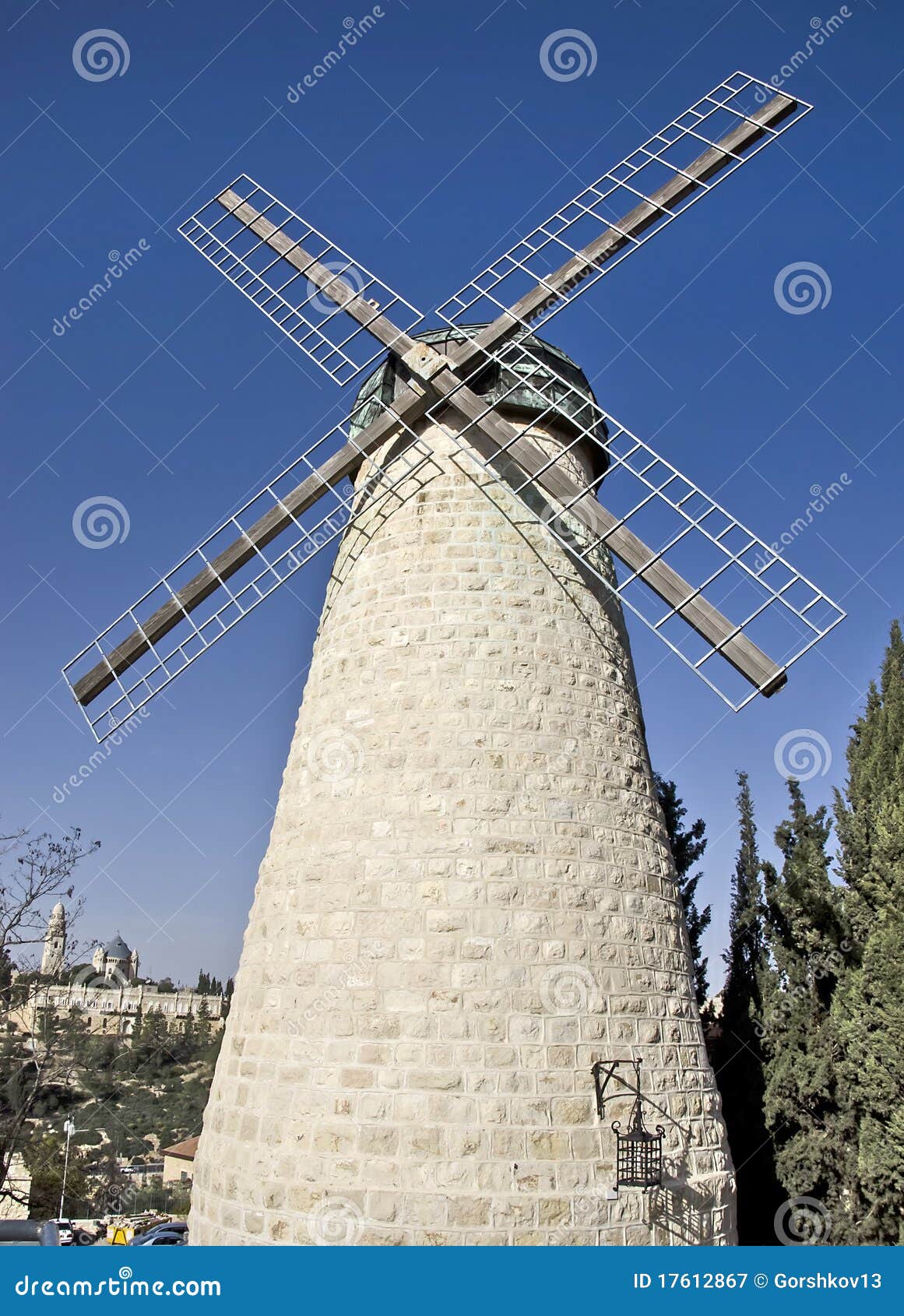 The Montefiore Windmill in Jerusalem, Israel Stock Image - Image of ...