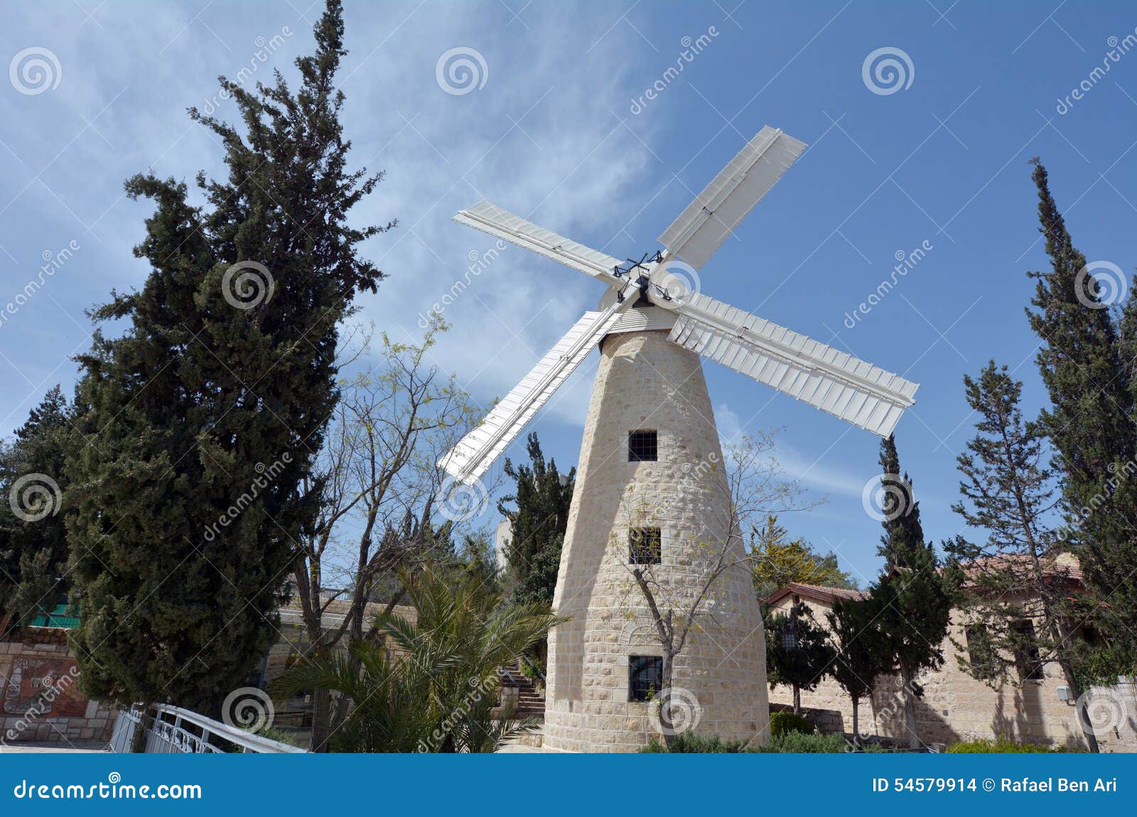 Montefiore Windmill in Jerusalem Israel Stock Photo - Image of ...