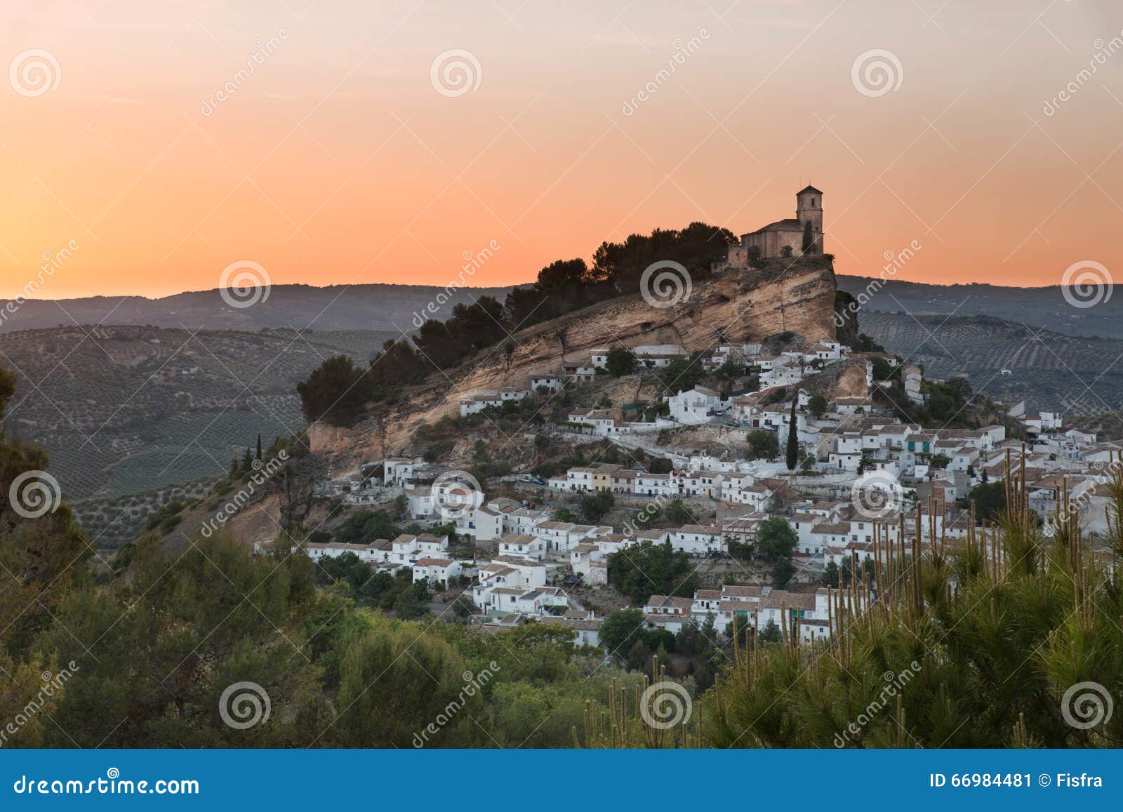 Montefrio at Sunset, Province of Granada, Spain Stock Image - Image of ...