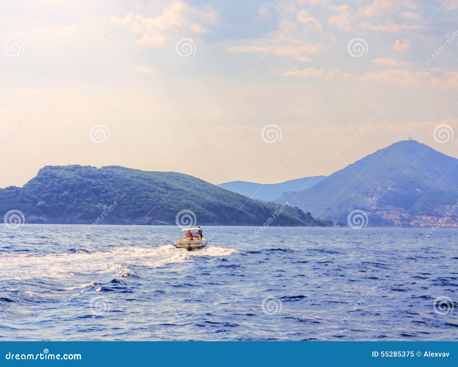 Montenegrin Coast on the Adriatic Sea Stock Image - Image of hills ...