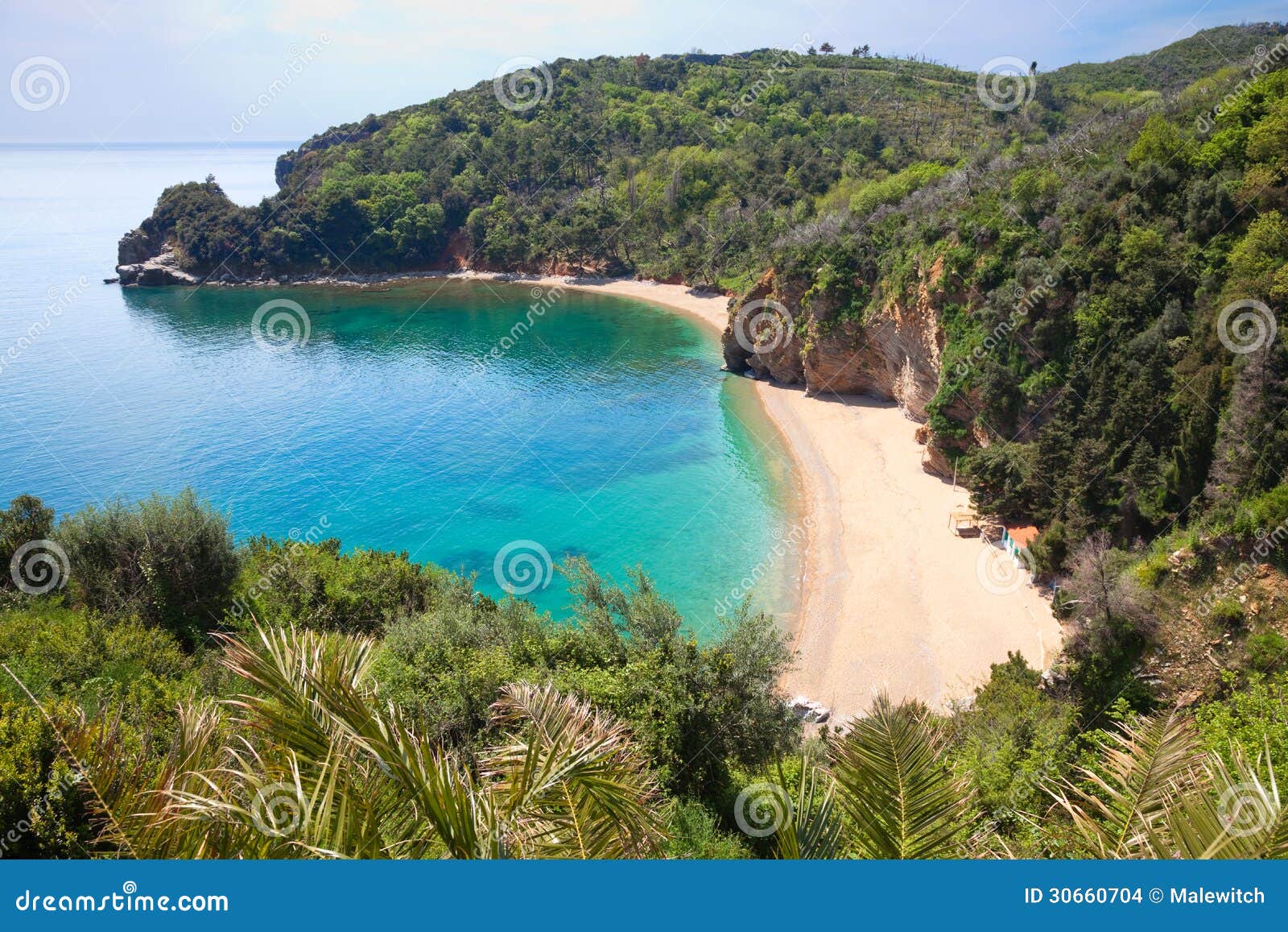 Montenegro beaches-1 stock photo. Image of mogren, season - 30660704