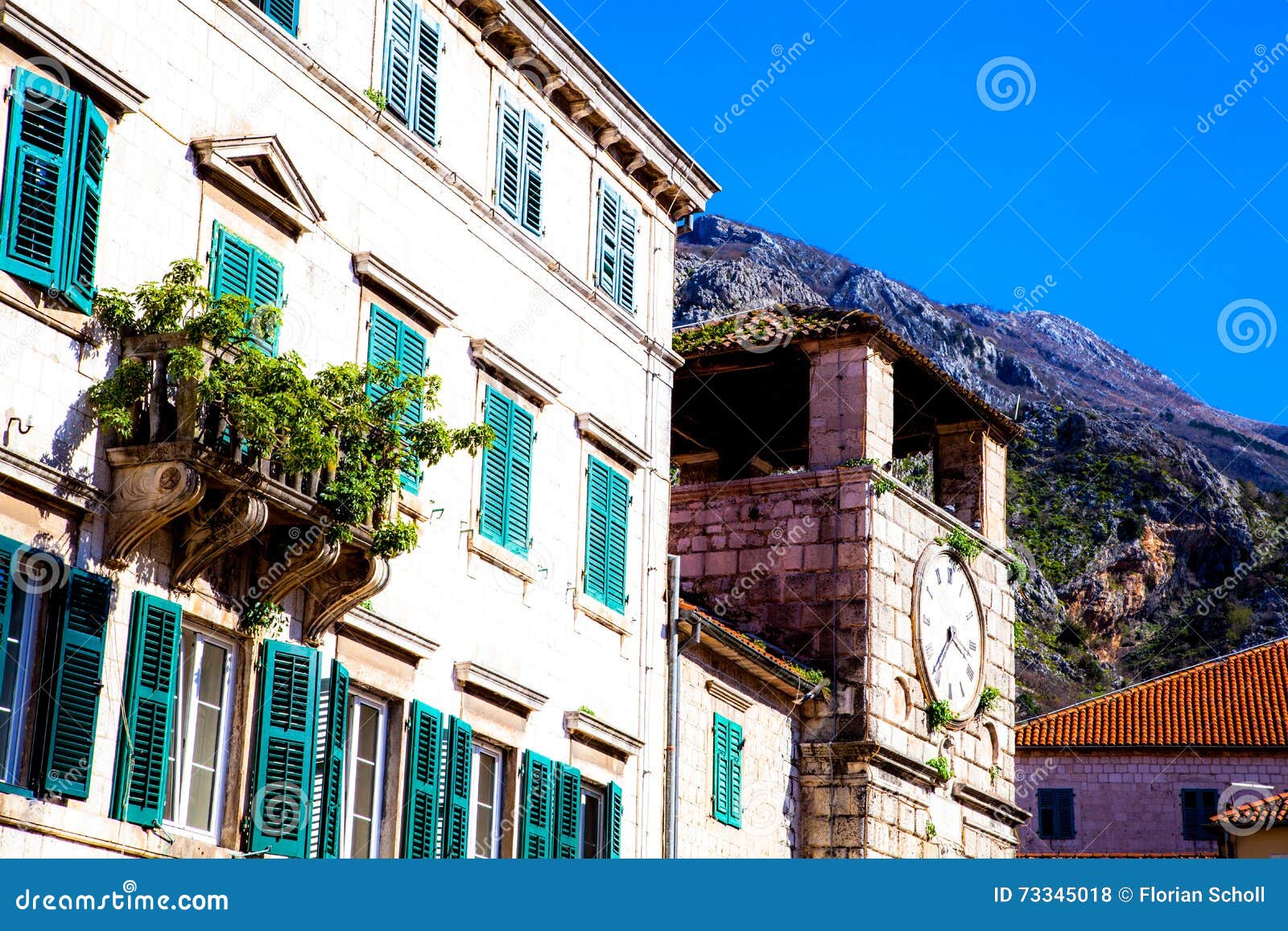 Montenegro Building Blue Fensters Stock Photos - Free & Royalty-Free ...