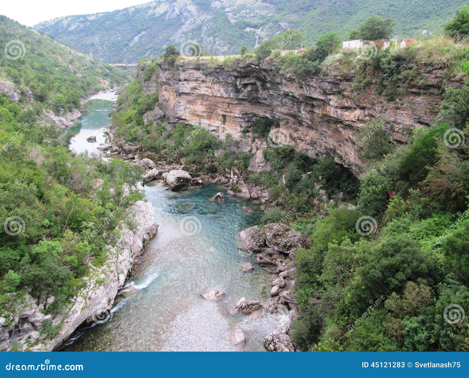Montenegro, the Canyon of the River Moraca Stock Image - Image of ...