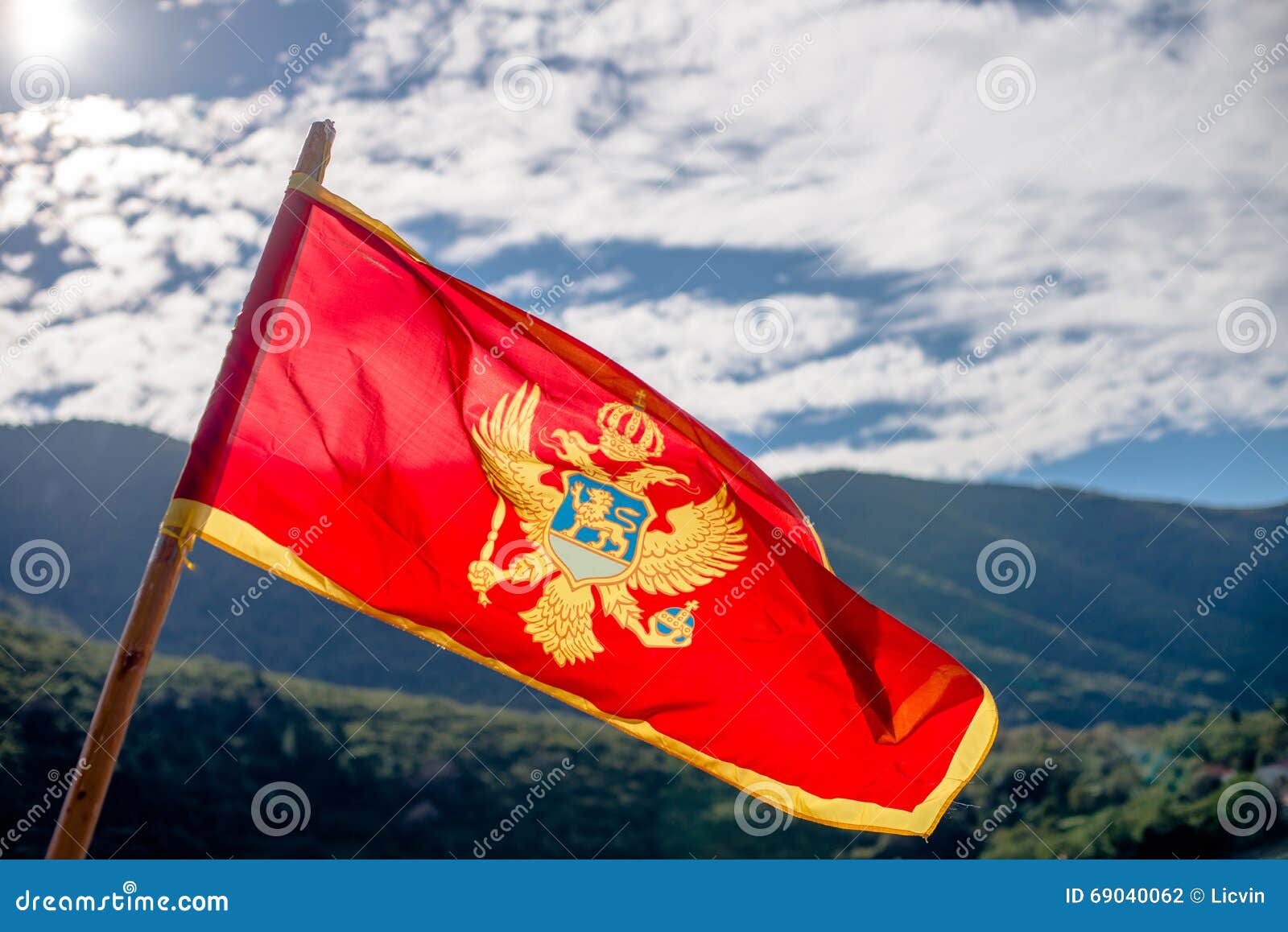 Montenegro flag stock photo. Image of adriatic, travel - 69040062