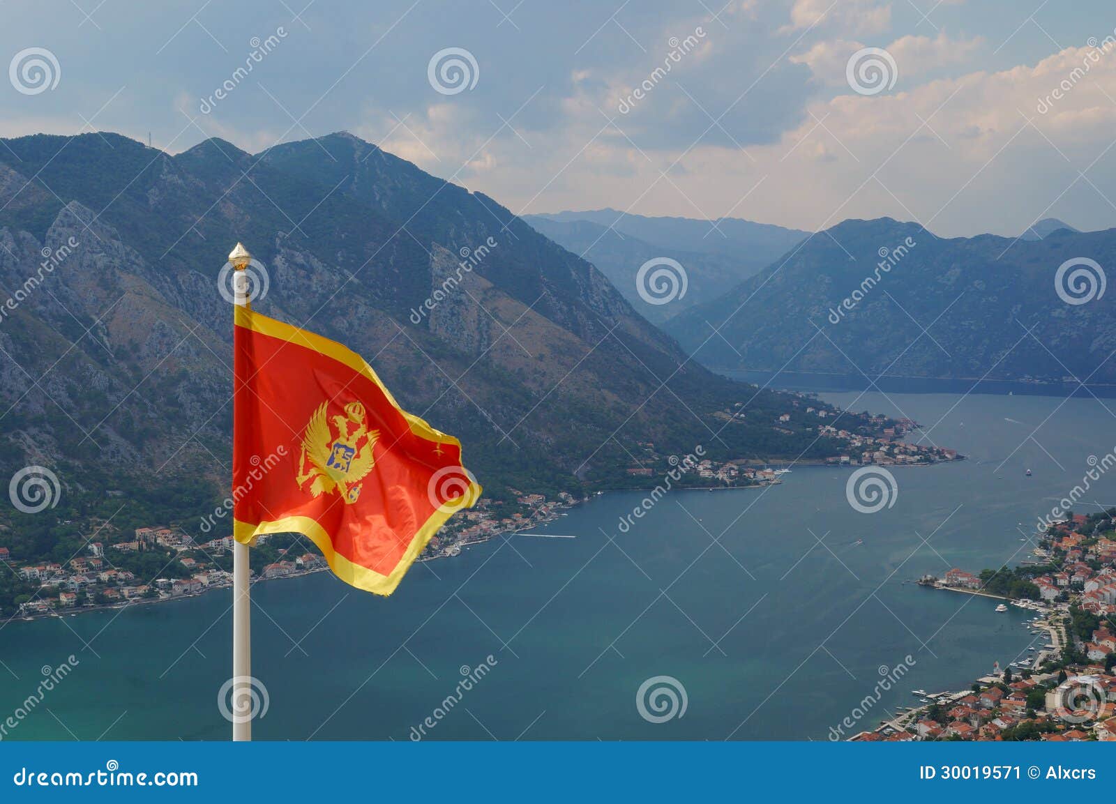 Montenegro flag stock image. Image of montenegro, fortress - 30019571