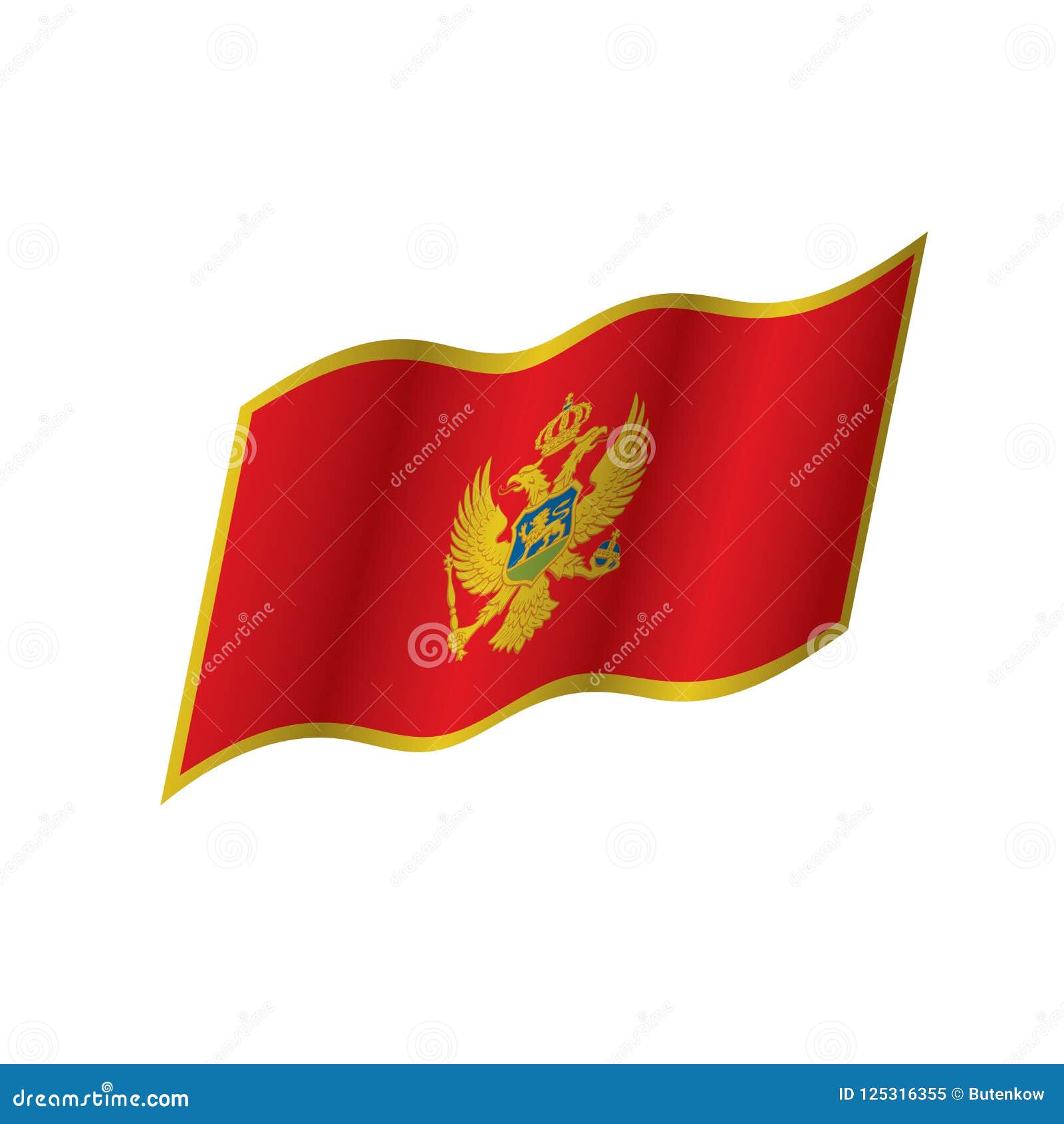 Montenegro Flag, Vector Illustration Stock Illustration - Illustration ...