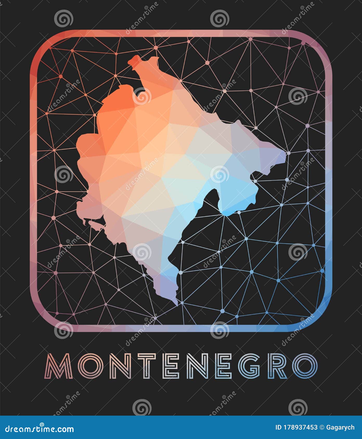 Montenegro map design. stock vector. Illustration of government - 178937453
