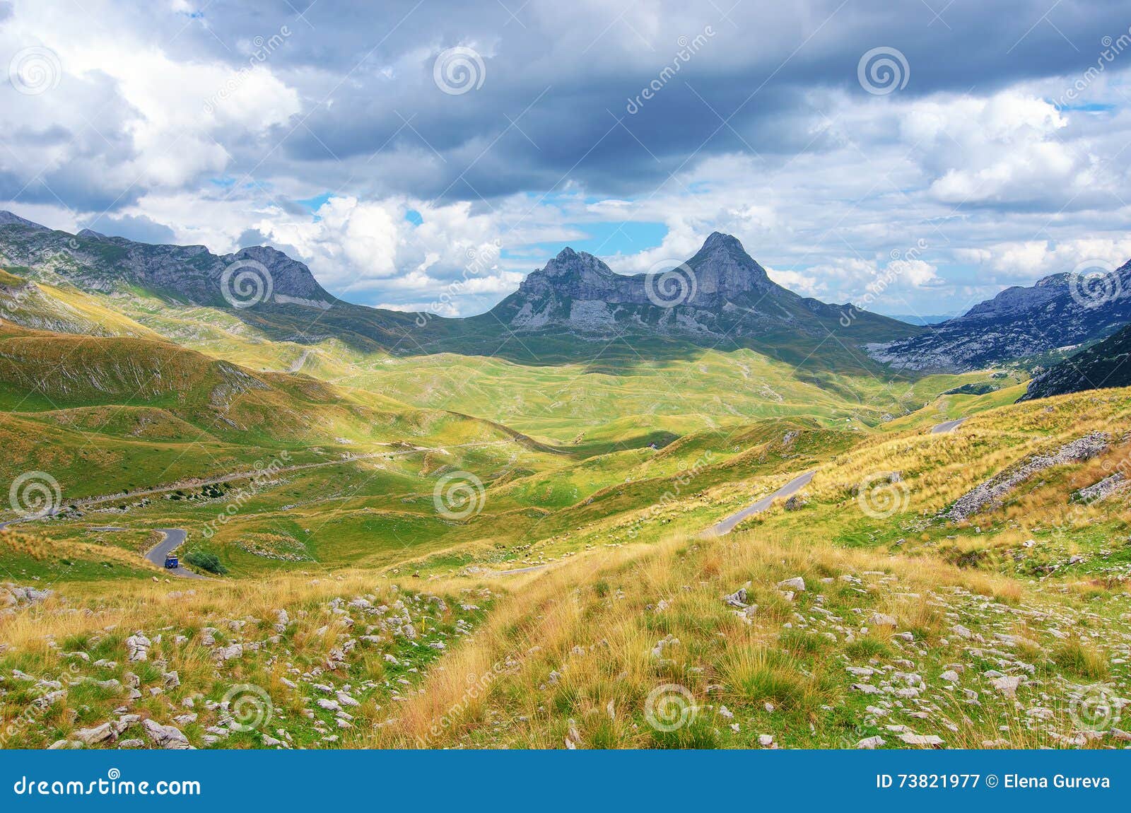 Montenegro, National Park Durmitor, Mountains and Clouds. Sunlight ...