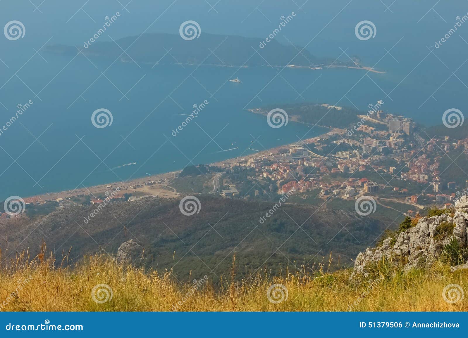 Montenegro, Rafailovici. View on Sea Beach Stock Photo - Image of ocean ...