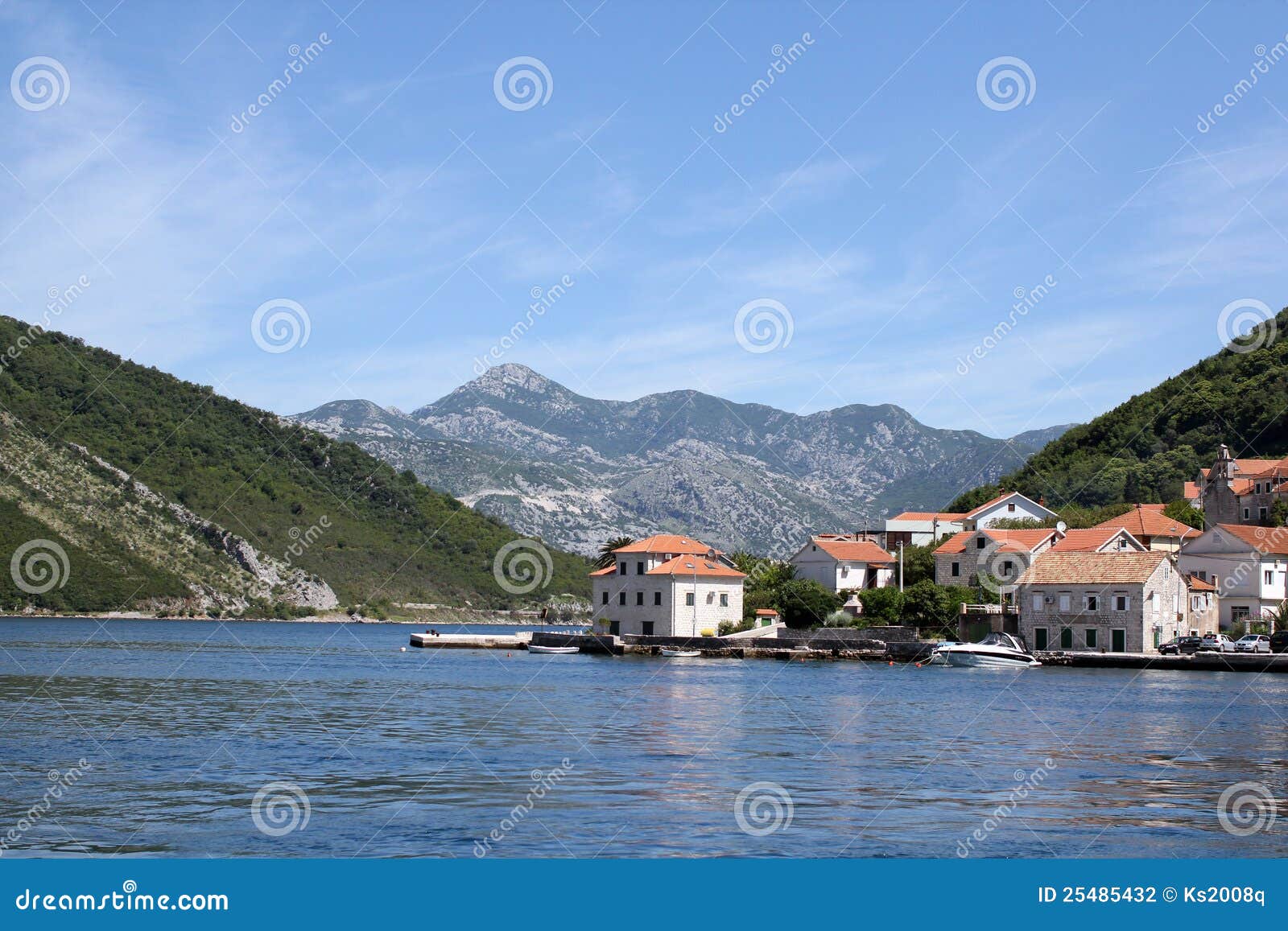 Montenegro. the Small City of Kamenari Stock Photo - Image of mountains ...
