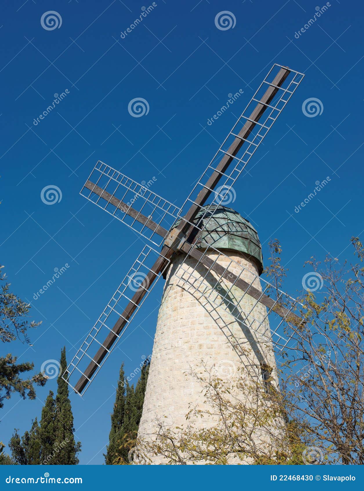 Monteriore Windmill in Jerusalem Stock Photo - Image of montefiore ...